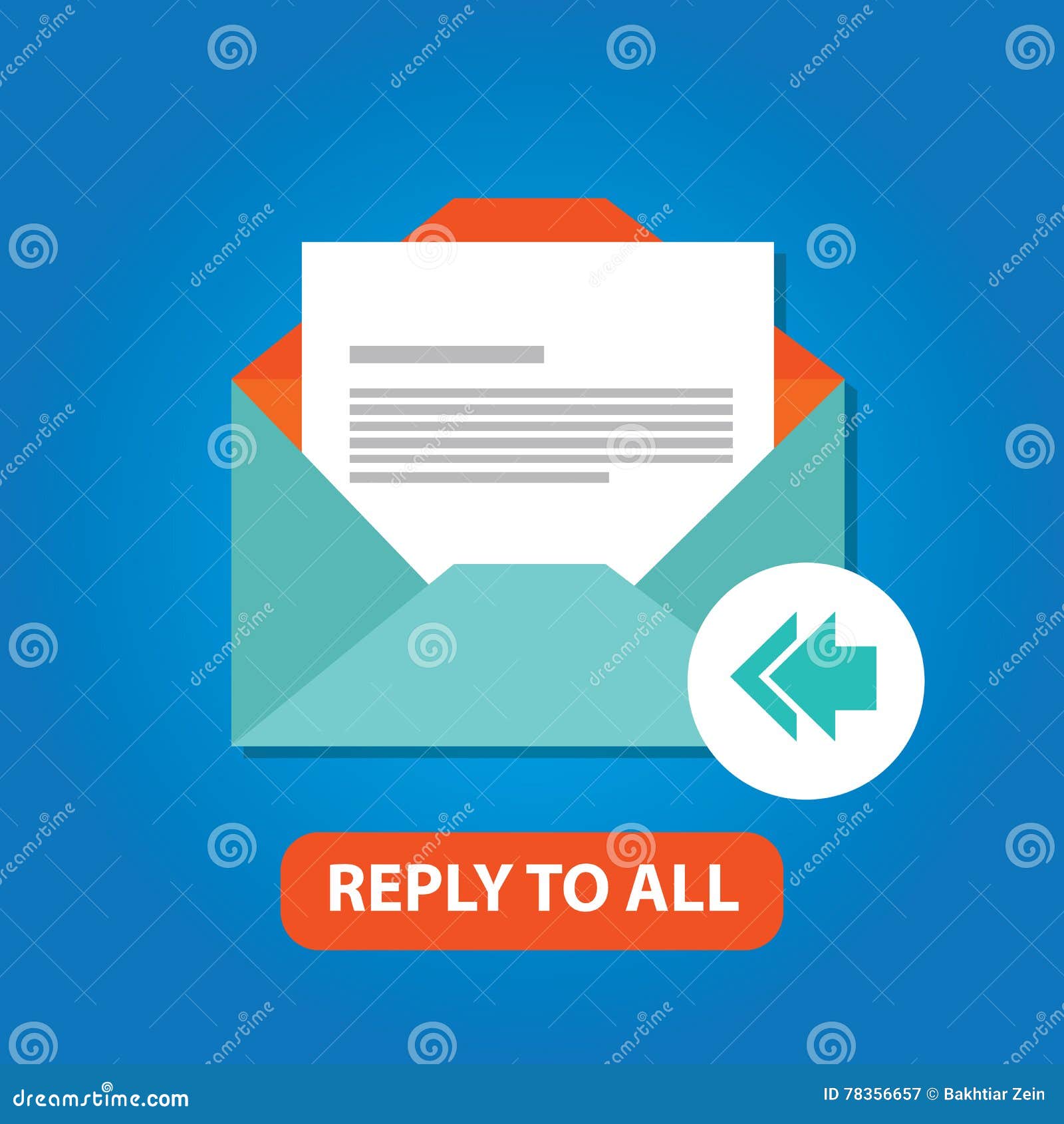 Reply To All Email Icon Vector Flat Arrow Back Stock Vector ...