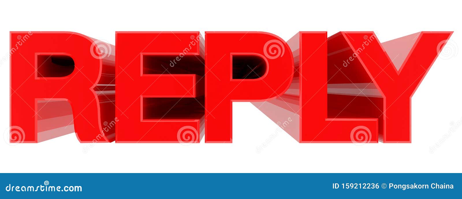 REPLY Word EXPLANATION Word Isolated on White Background 3d Renderingon ...