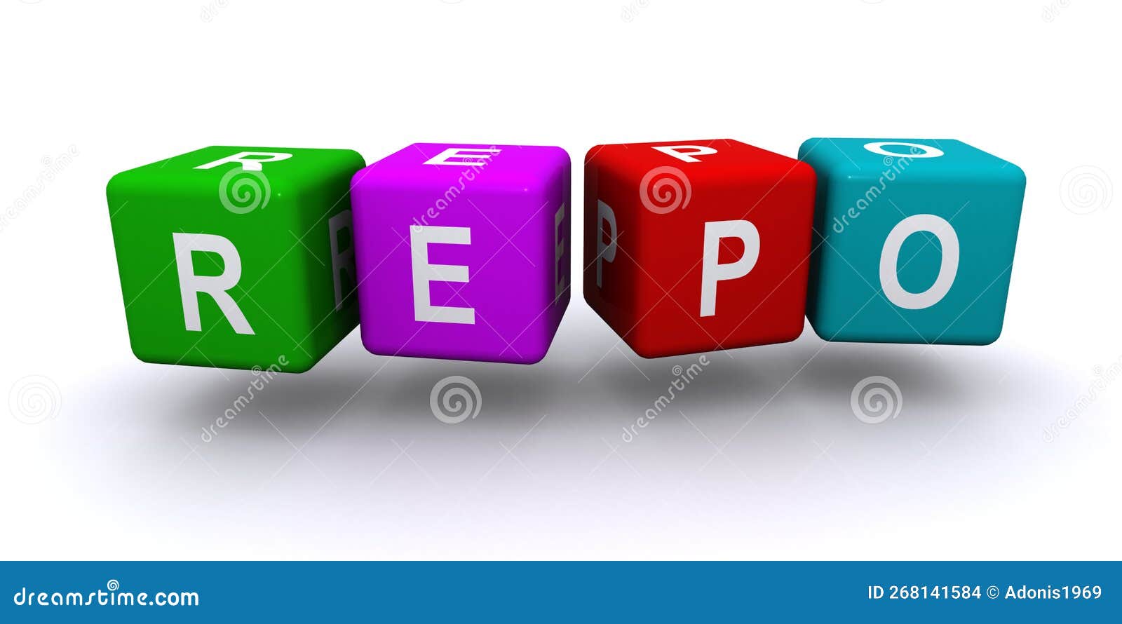 Repo word block on white stock illustration. Illustration of debt ...