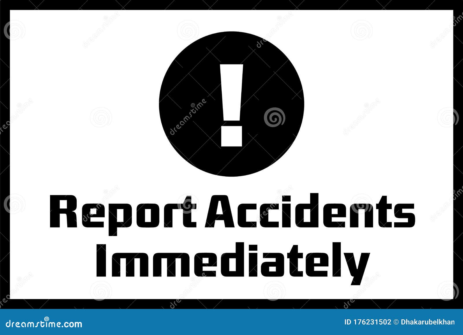 Report Accidents Immediately Mandatory Signs Stock Vector ...