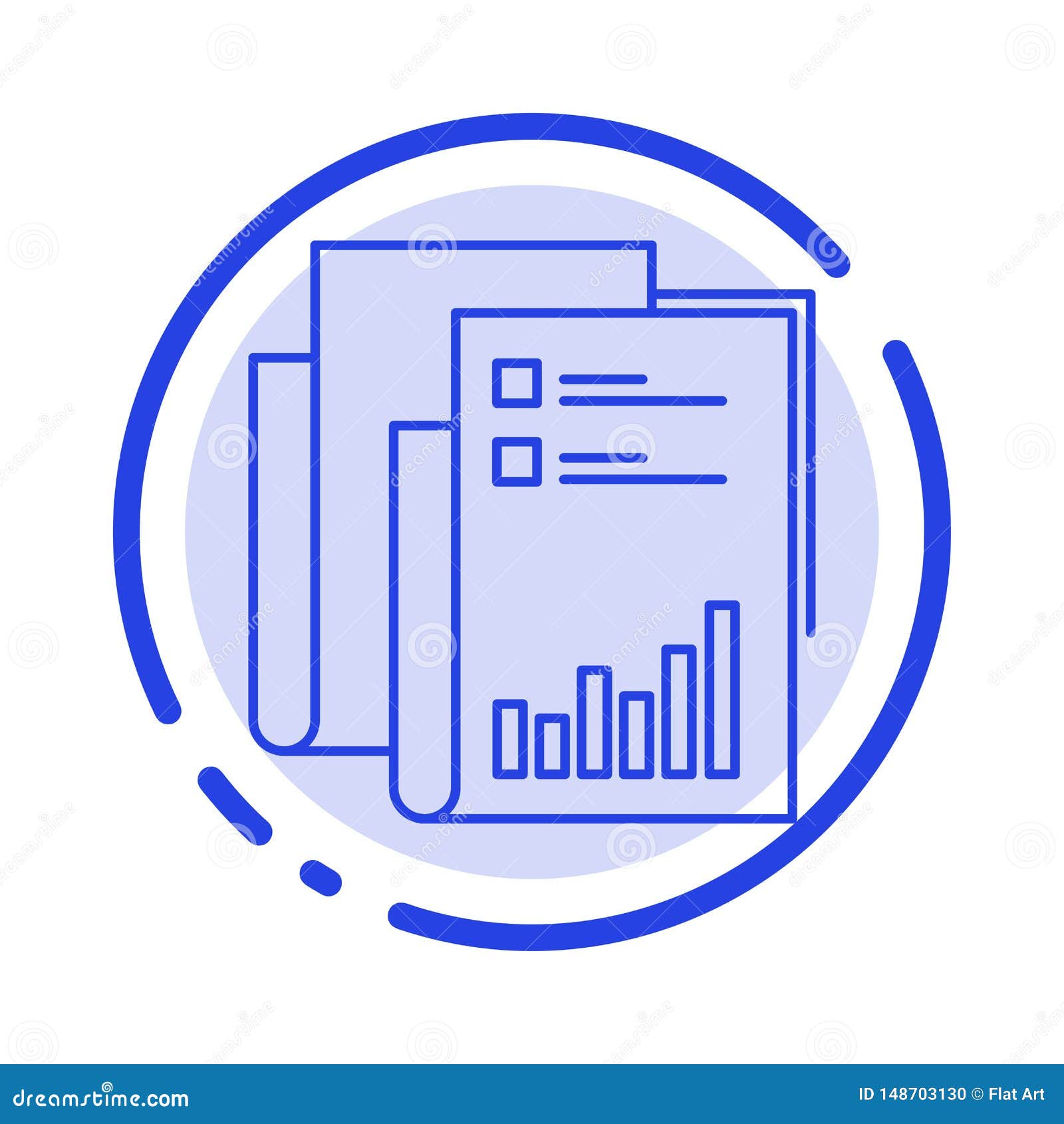 Report, Analytics, Audit, Business, Data, Marketing, Paper Blue Dotted ...