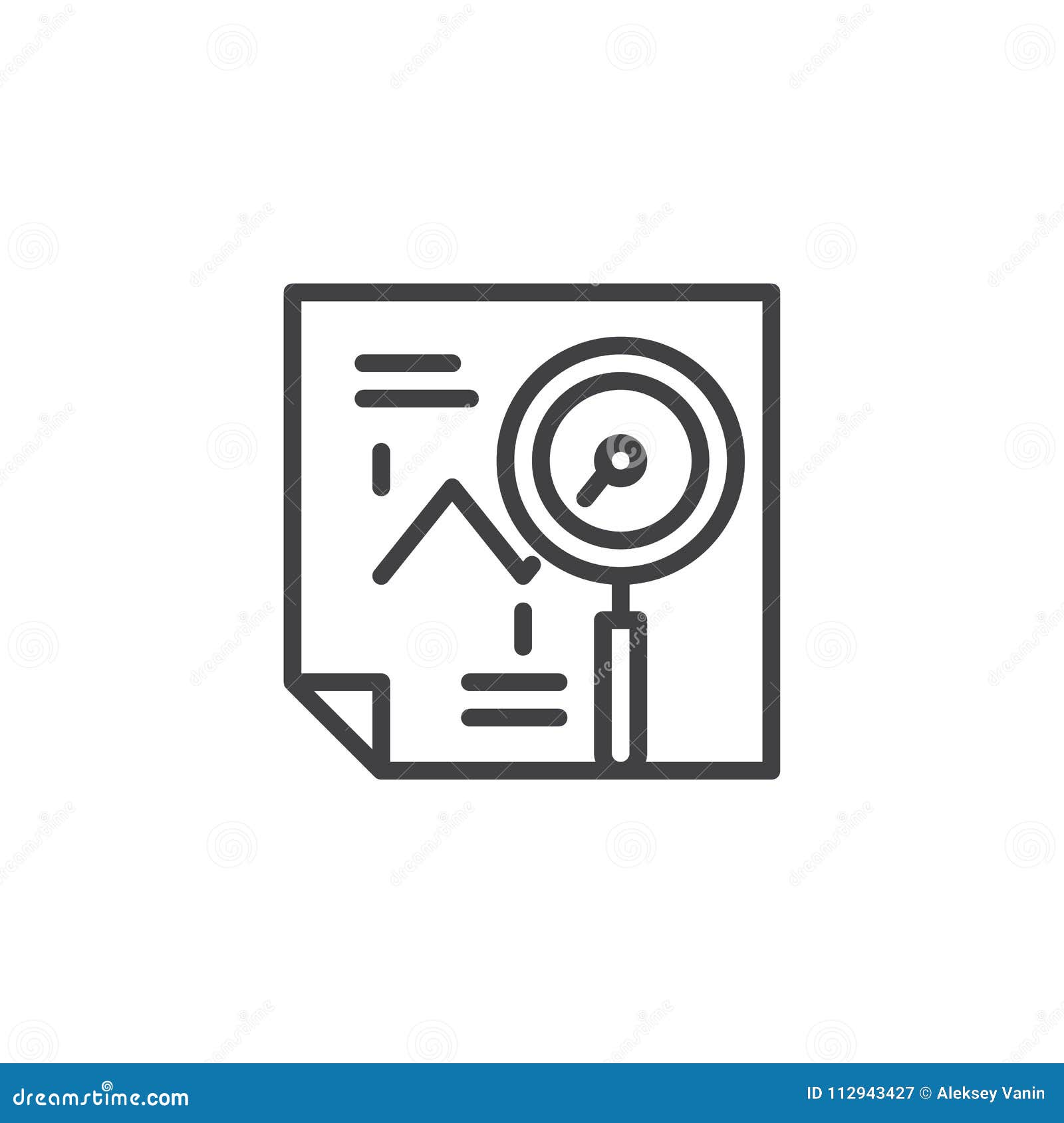 Report Analytics Outline Icon Stock Vector - Illustration of graphics ...