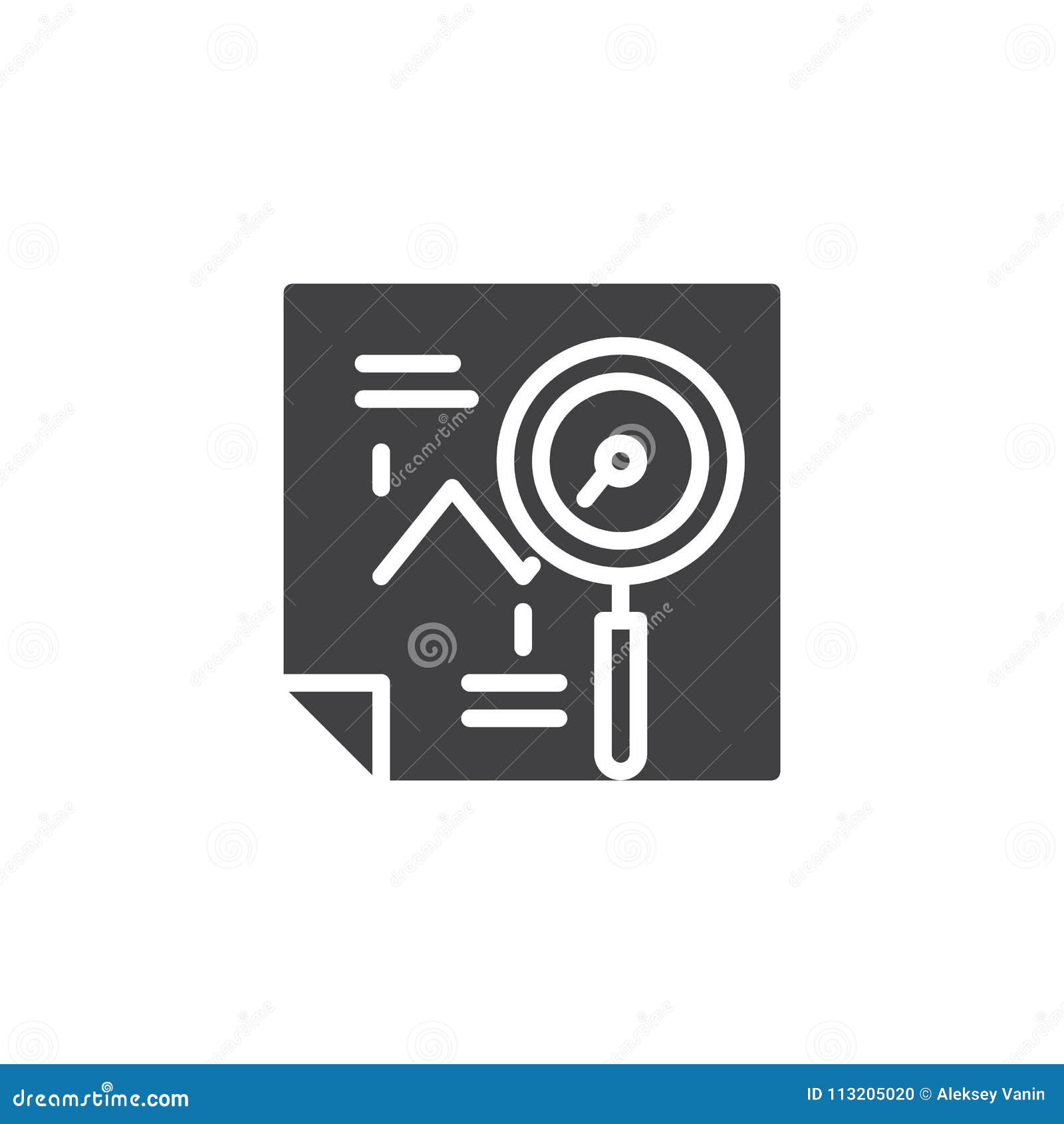 Report Analytics Vector Icon Stock Vector - Illustration of logo ...