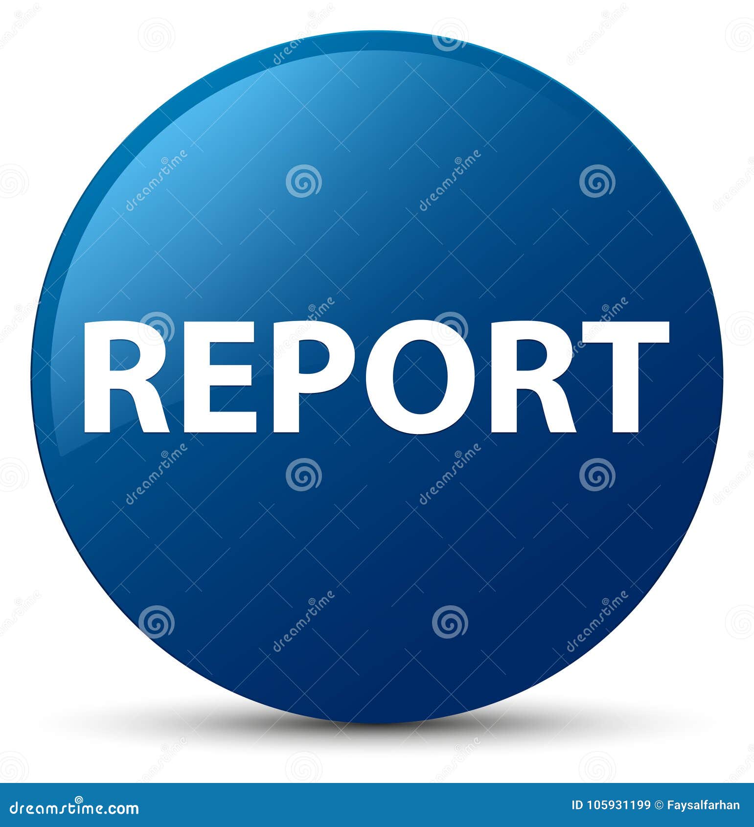 Report blue round button stock illustration. Illustration of document ...