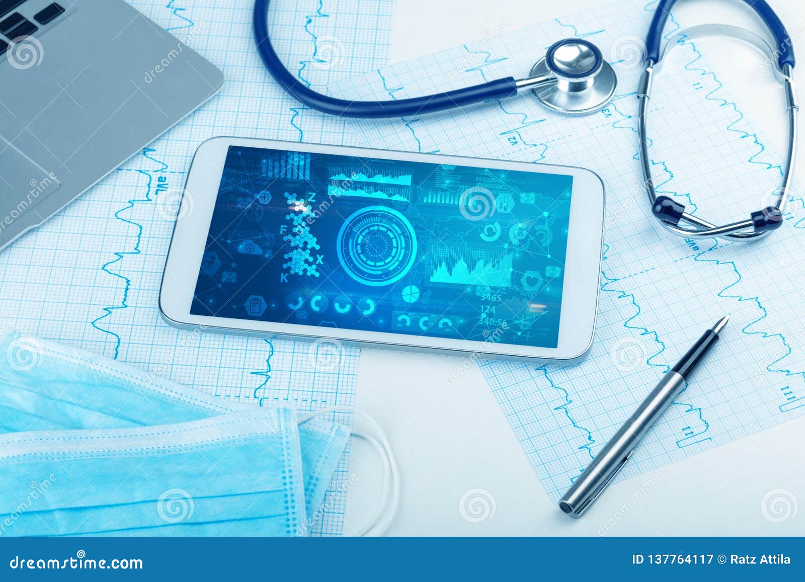Modern Medical Technology System and Devices Stock Image - Image of ...