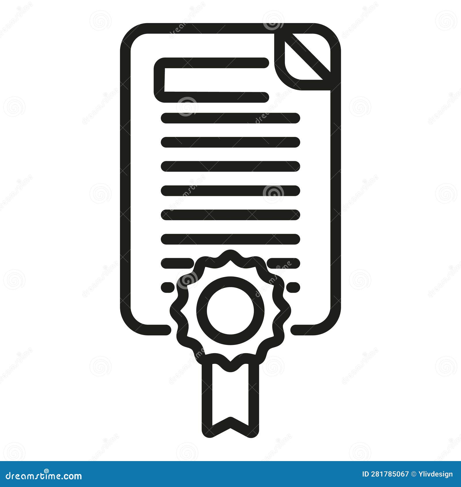 Report Certificate Icon Outline Vector. Document Computer Stock Vector - Illustration of ...