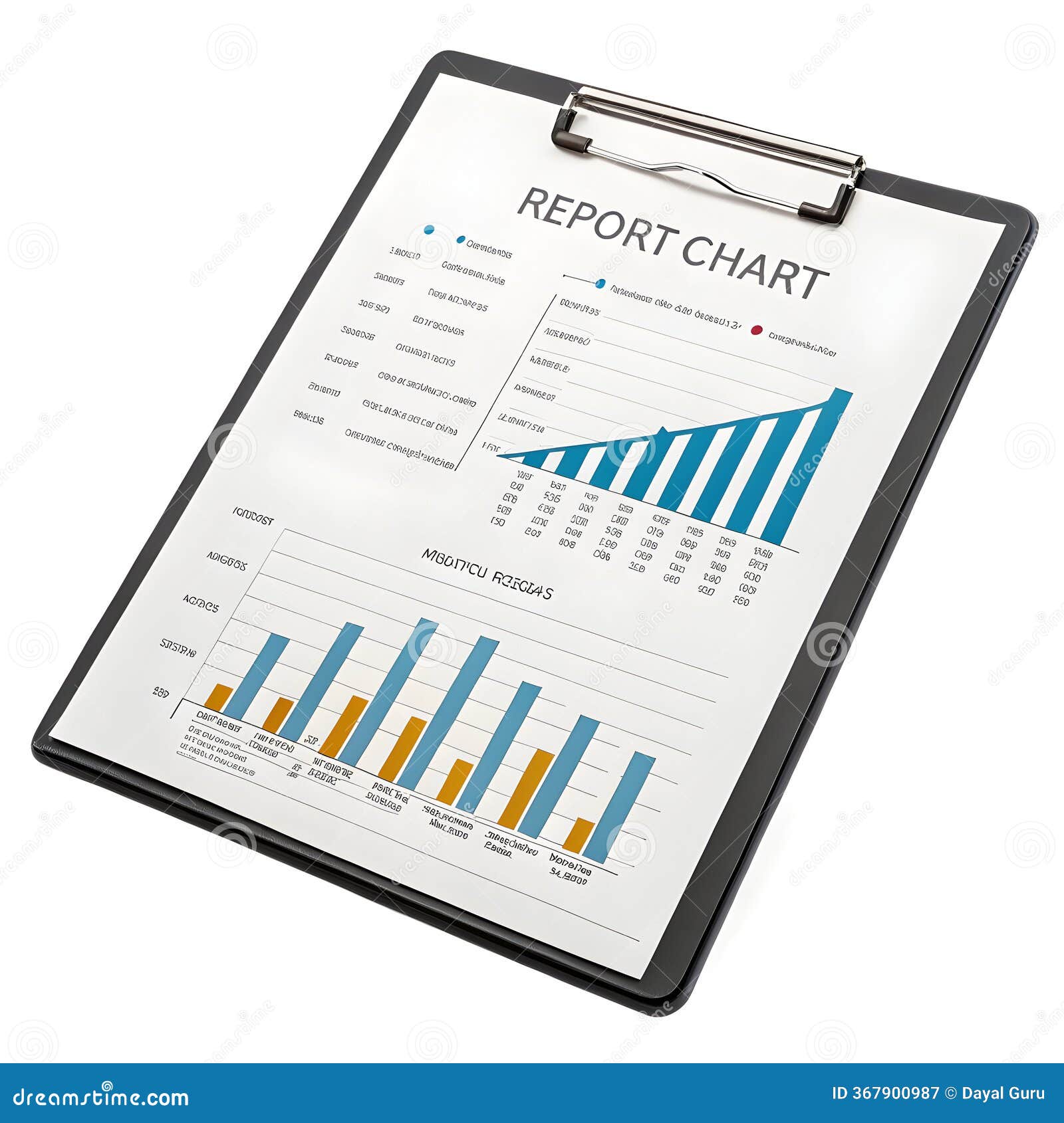 Report Chart Graph Isolated On White Background Stock Image ...