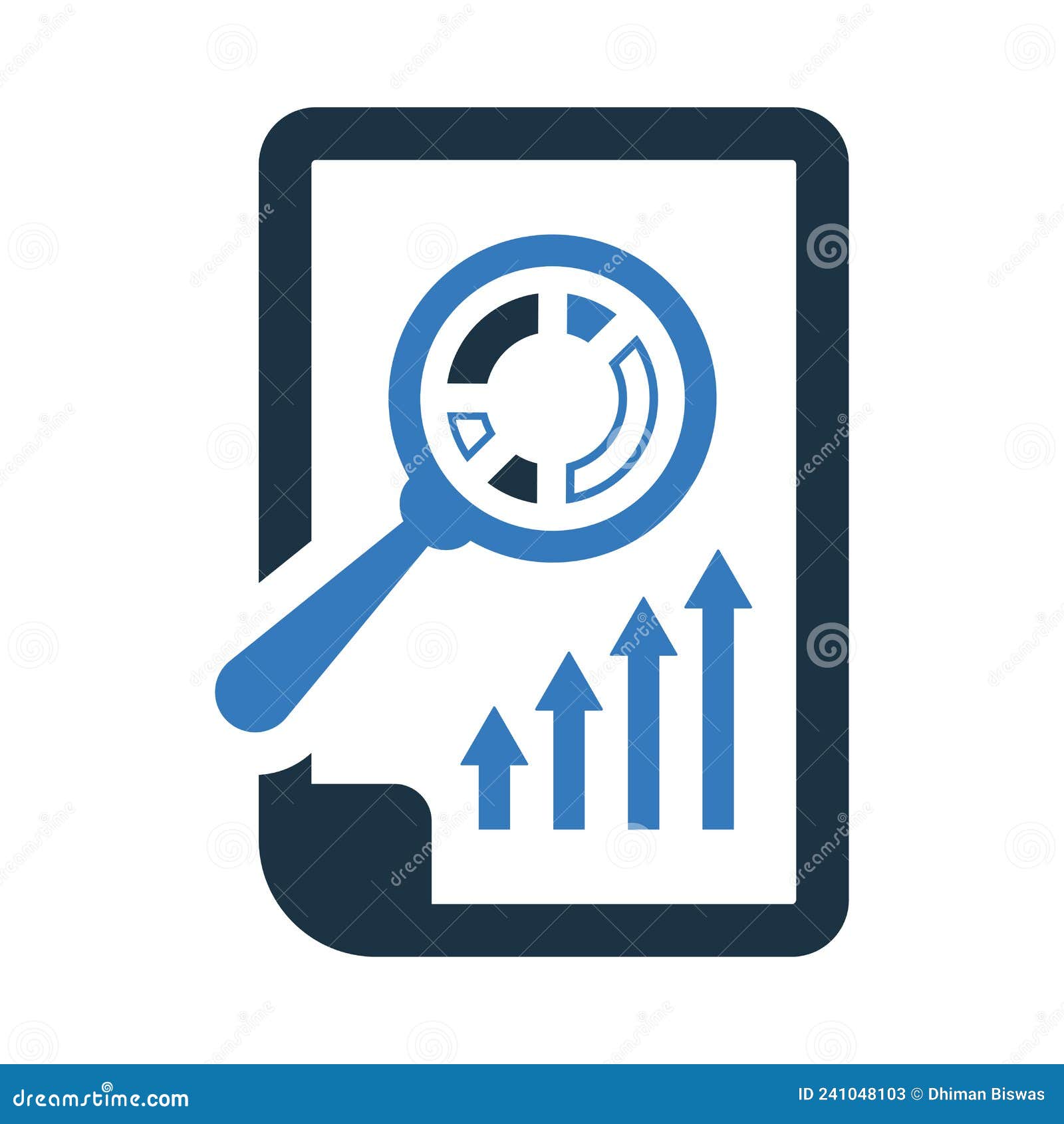 Report, Chart, Zoom Icon. Simple Editable Vector Illustration Stock ...