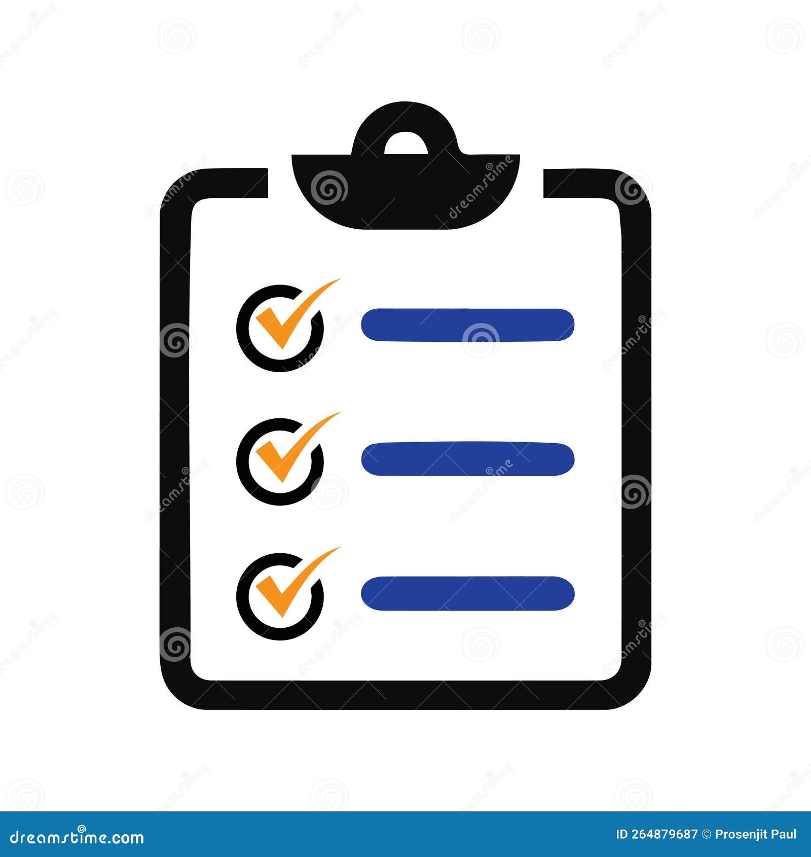 Report check icon stock vector. Illustration of checkmark - 264879687