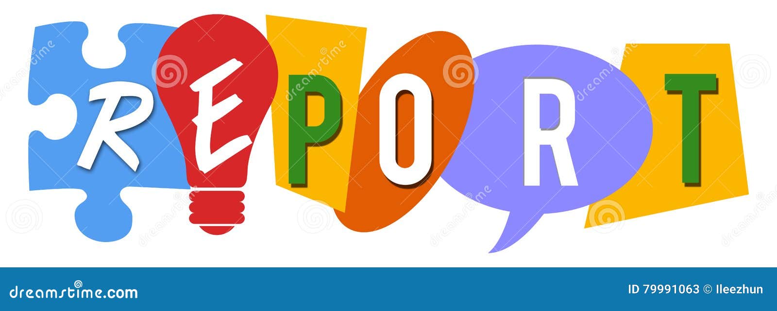 Report Colorful Random Shapes Stock Illustration - Illustration of ...