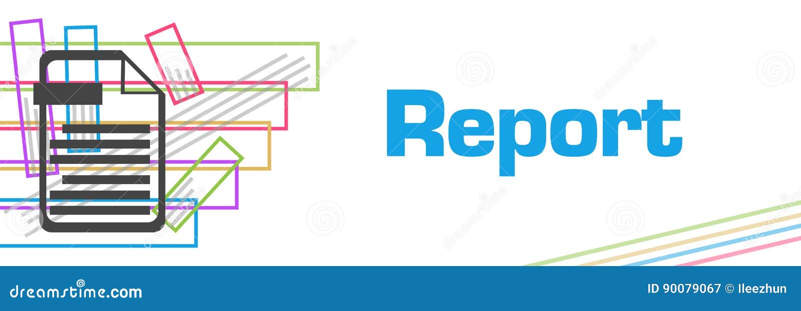 Report Colorful Strokes stock illustration. Illustration of evaluate ...