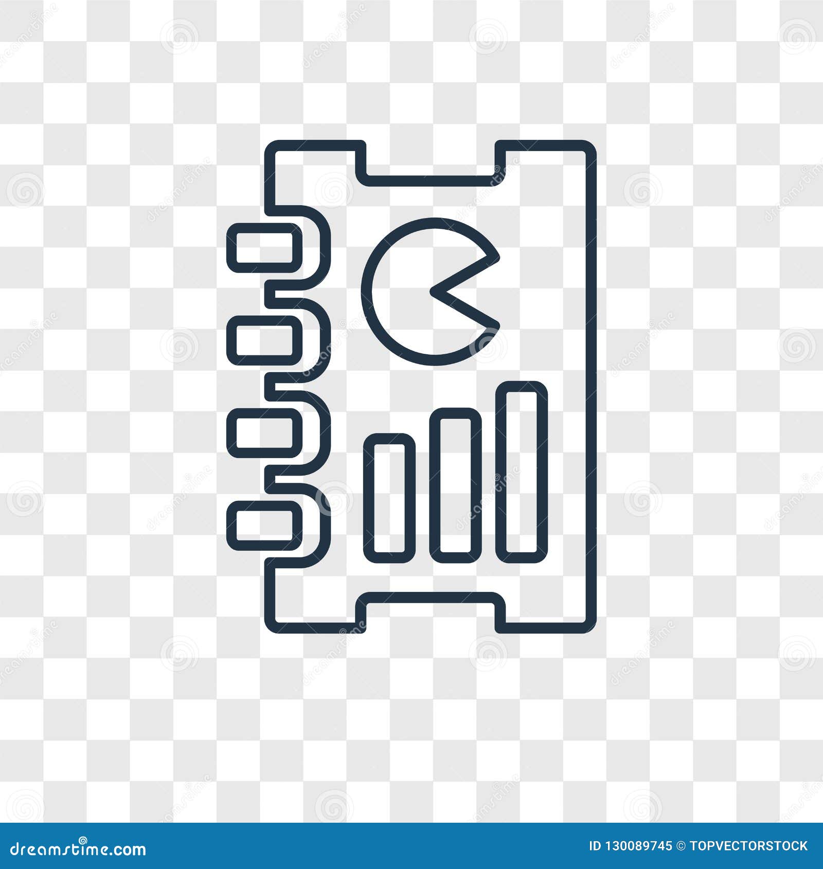 Report Concept Vector Linear Icon Isolated On Transparent Background ... Report Concept Vector Linear Icon Isolated On Transparent Background ...