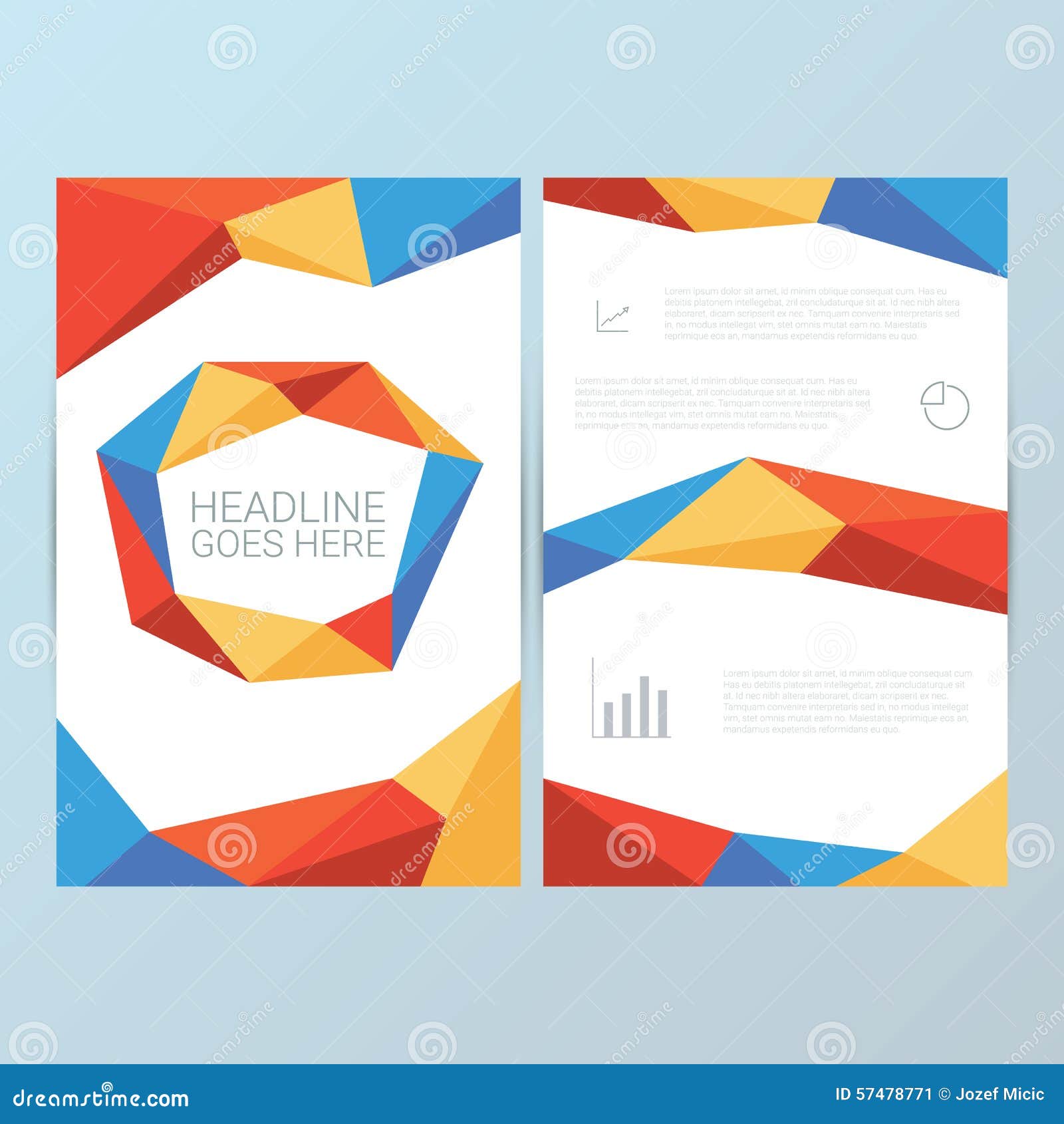 Report Cover Vector Template. Low Poly Geometric Stock Vector ...