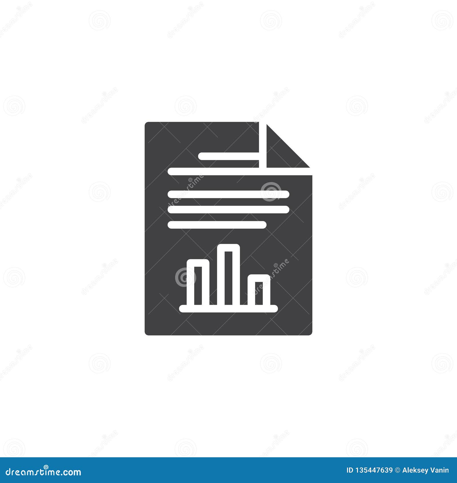 Report Document File Vector Icon Stock Vector - Illustration of page ...