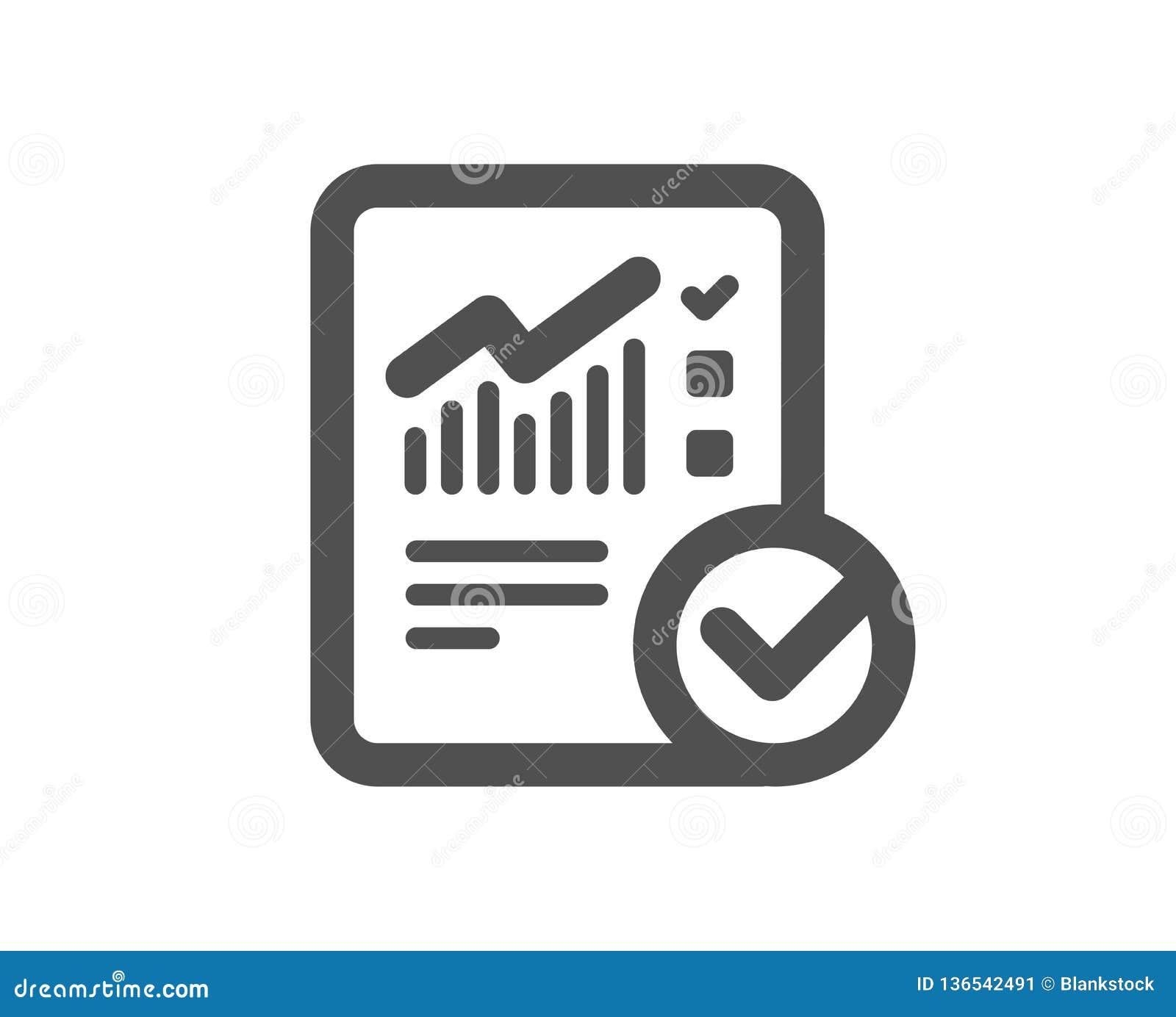 Report Document Icon. Checklist. Vector Stock Vector - Illustration of ...