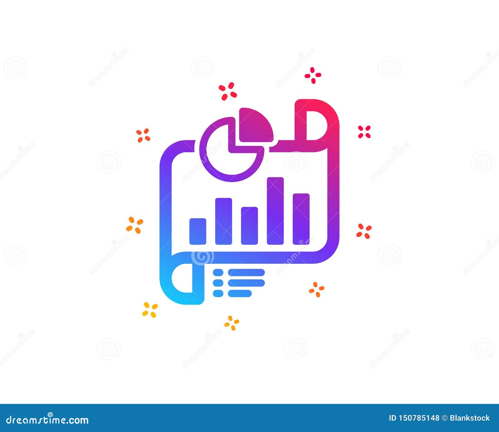 Report Document Icon. Column Graph Sign. Vector Stock Vector ...