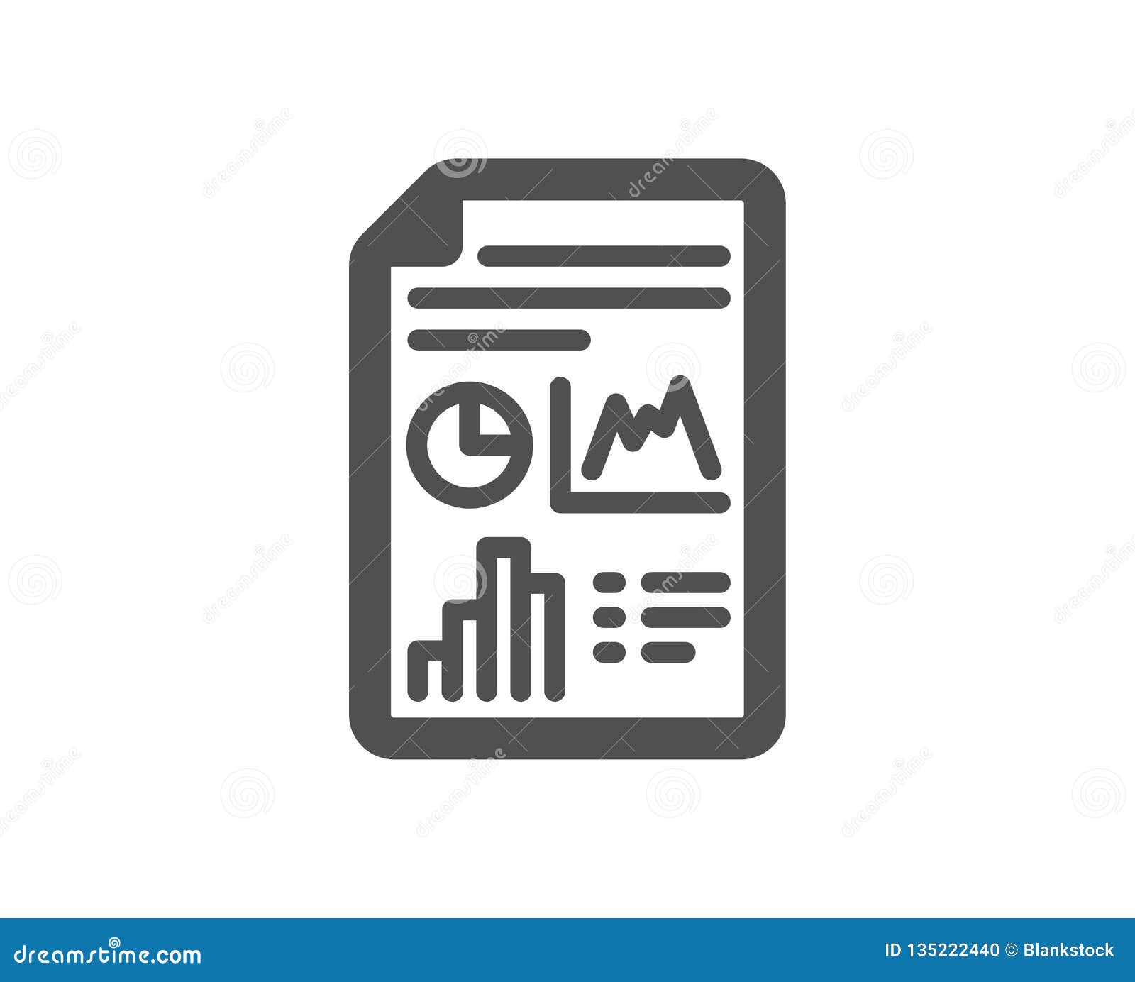 Report Document Icon. Column Graph Sign. Vector Stock Vector ...