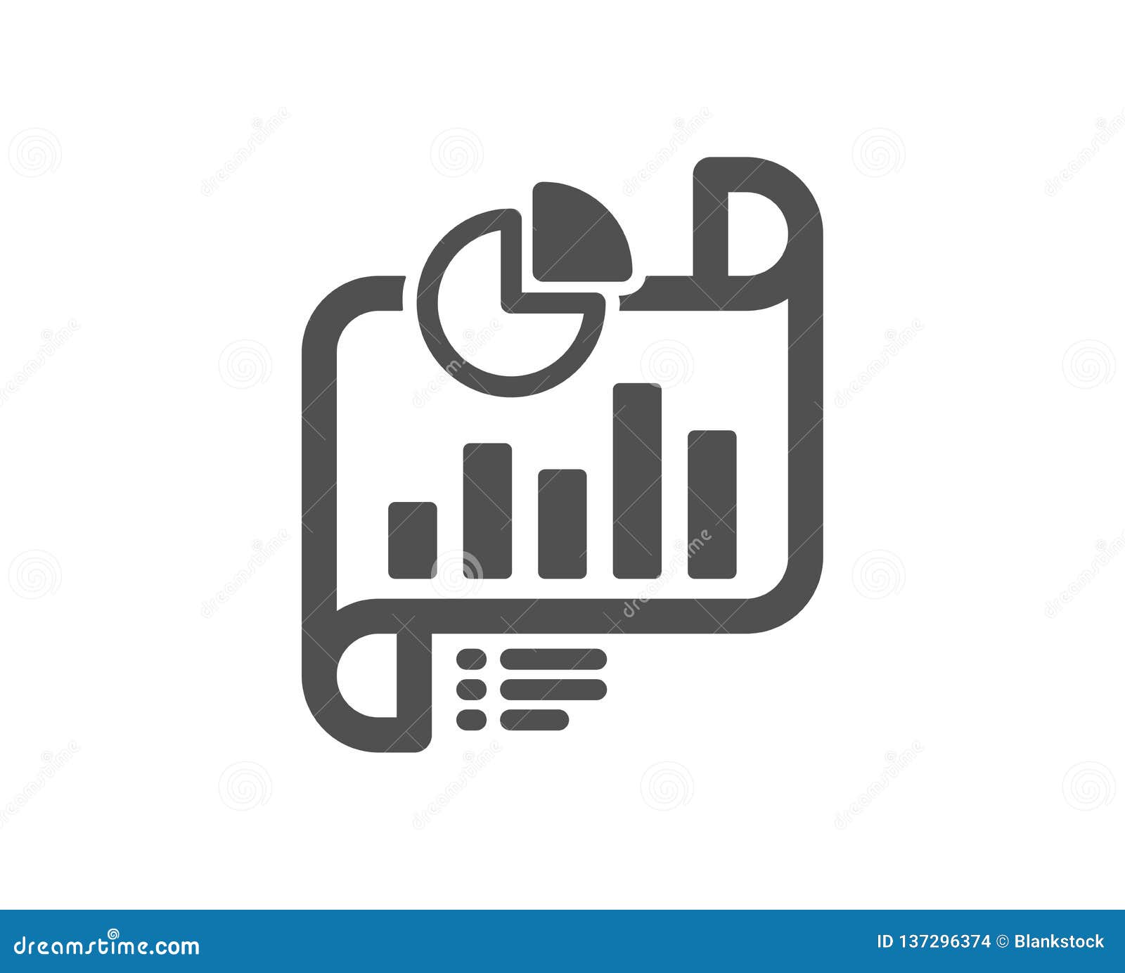 Report Document Icon. Column Graph Sign. Vector Stock Vector ...