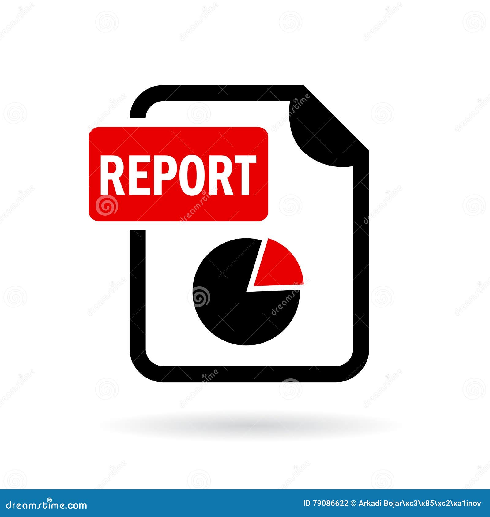 Report document icon stock vector. Illustration of diagram - 79086622