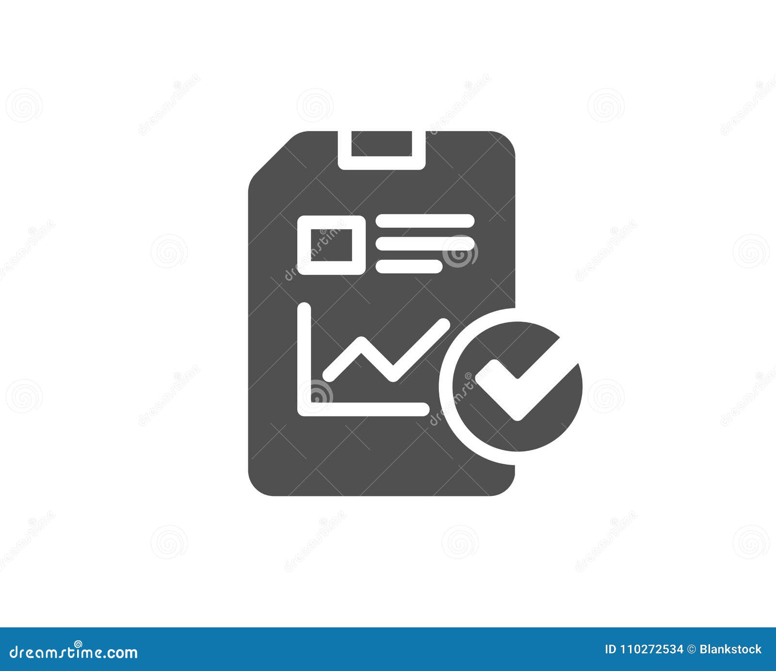 Report Document Simple Icon. Checklist. Stock Vector - Illustration of ...