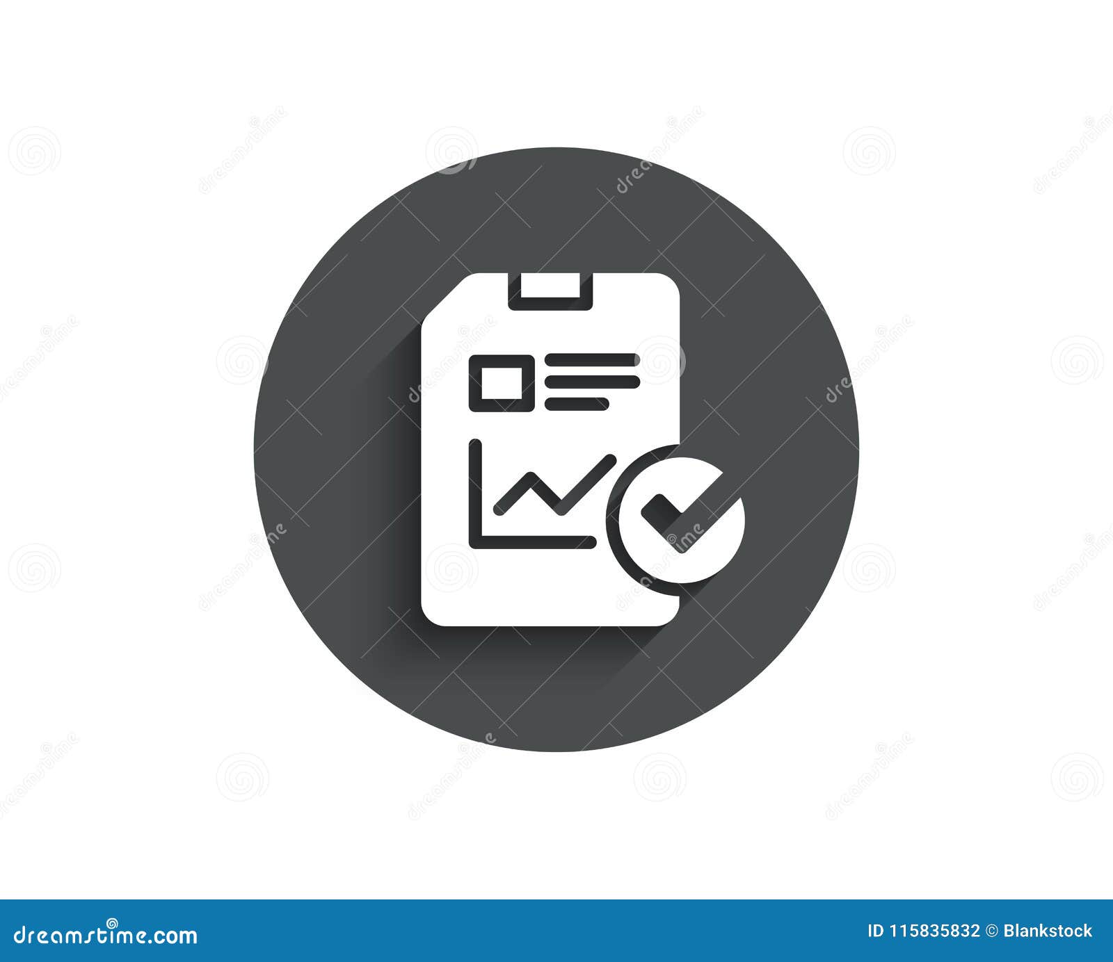 Report Document Simple Icon. Checklist. Stock Vector - Illustration of ...