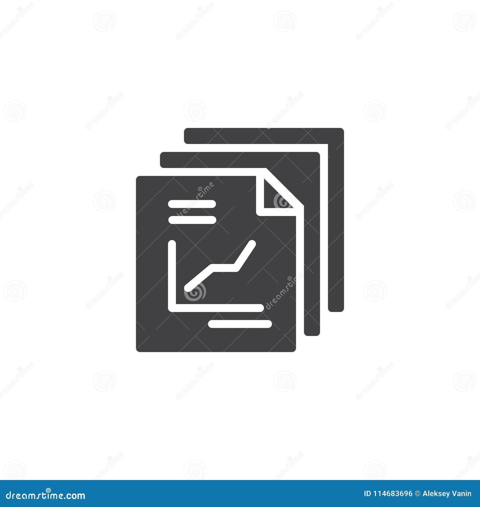 Report Document Vector Icon Stock Vector - Illustration of marketing ...