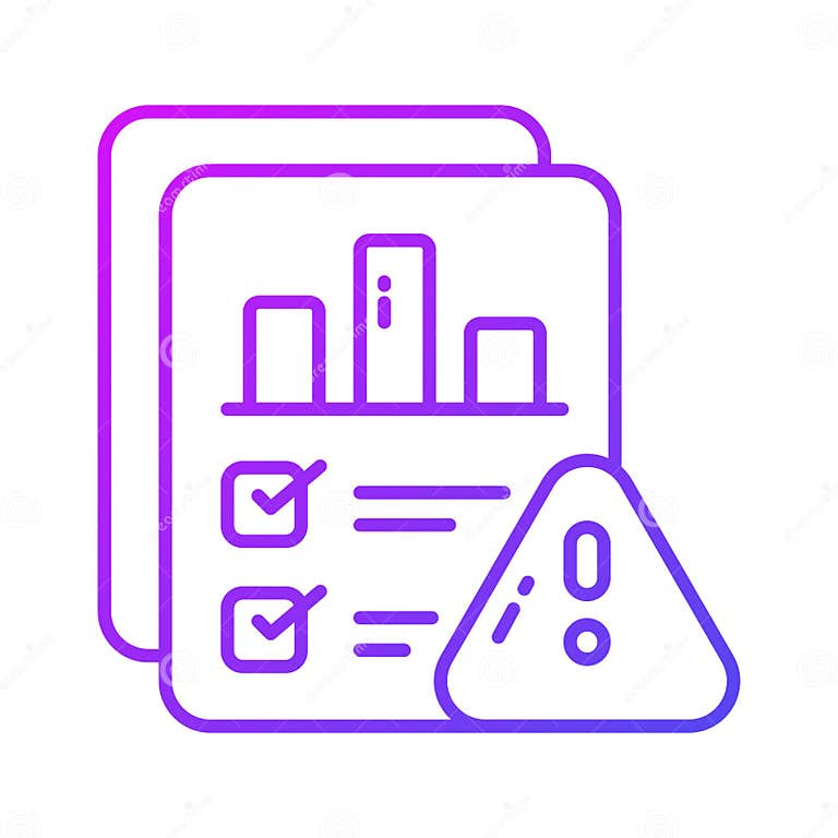 Report with Exclamation Mark, Report Alert, Error, Danger, Analysis ...