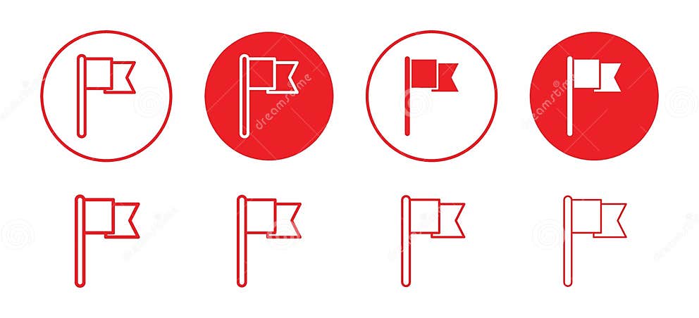 Report Flag Icon Vector Set Collection for Web Stock Vector ...