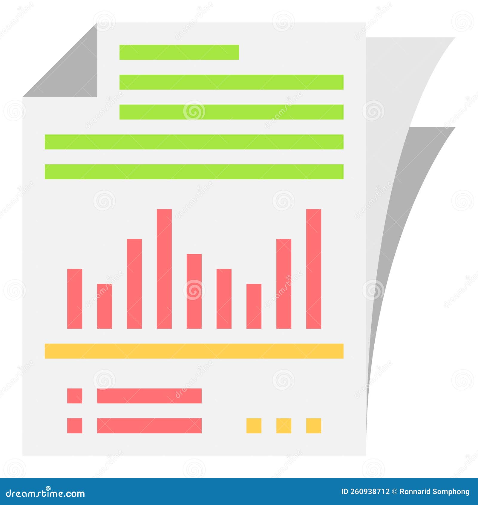 Report Flat Icon Business Vector Illustration Stock Vector ...