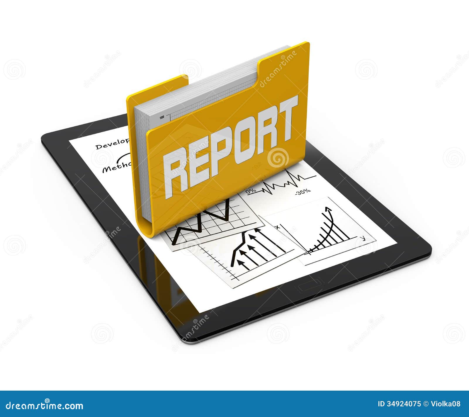 Report folder stock illustration. Illustration of computer - 34924075