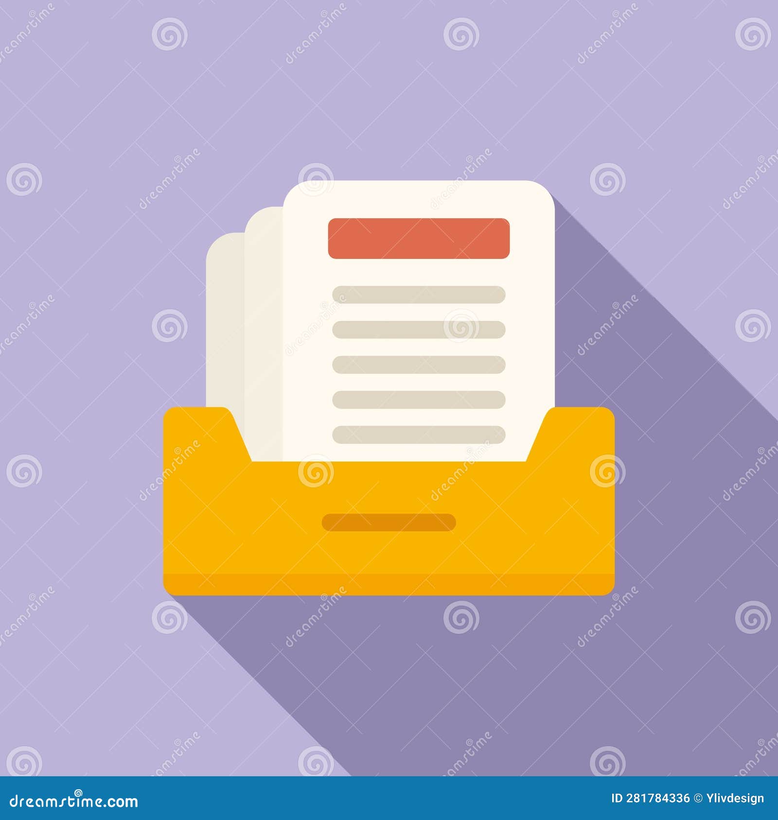 Report Folder Icon Flat Vector. Document Data Stock Illustration ...