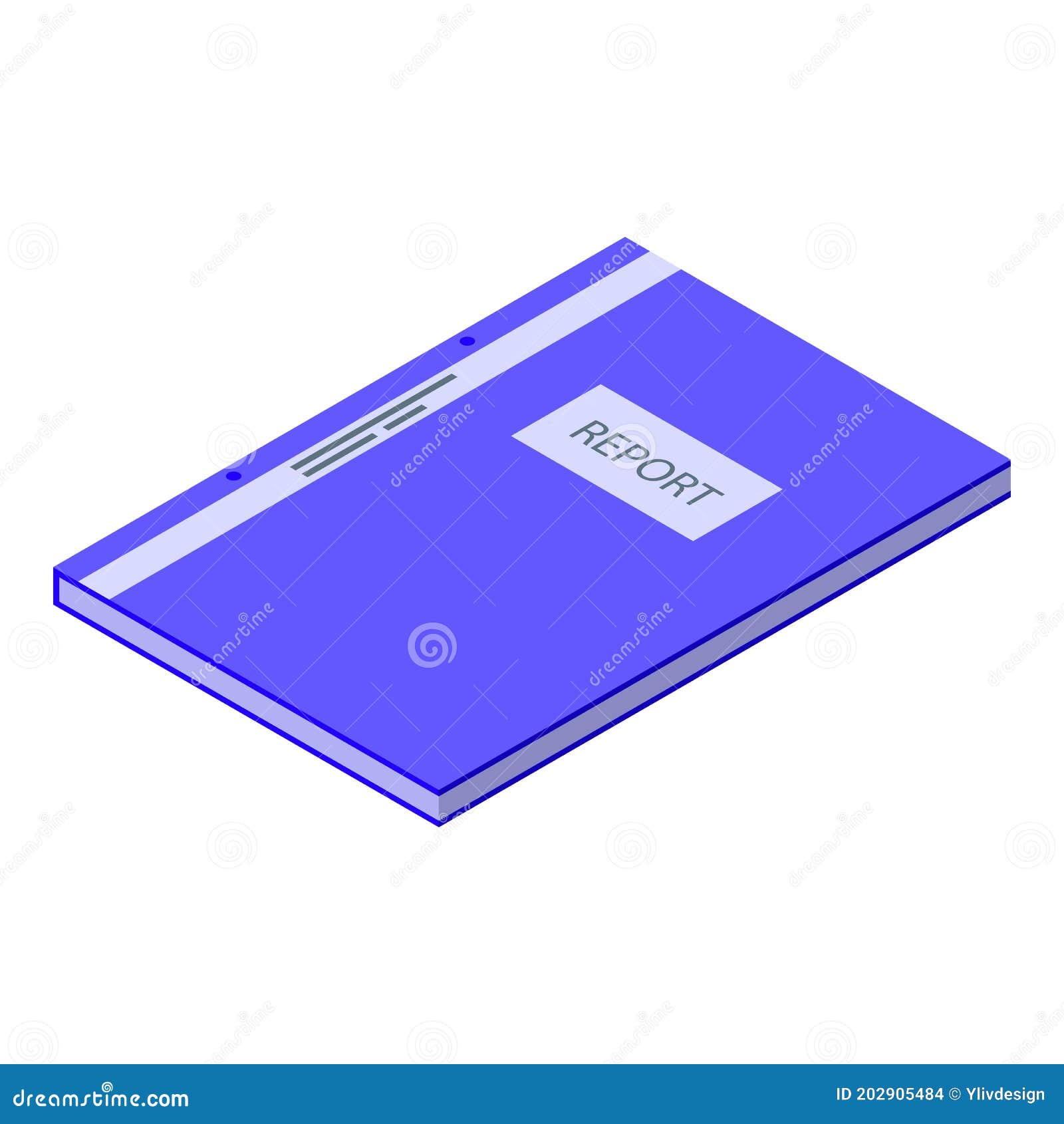 Report Folder Icon, Isometric Style Stock Vector - Illustration of ...
