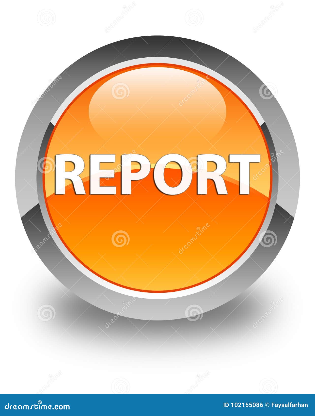 Report Glossy Orange Round Button Stock Illustration - Illustration of ...