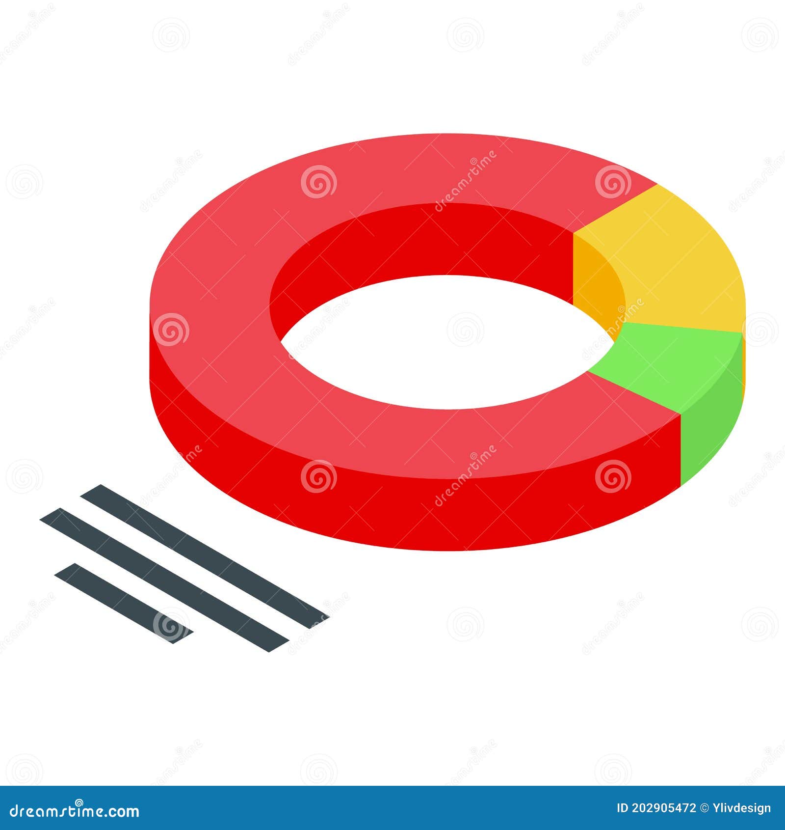 Report Graph Circle Icon, Isometric Style Stock Vector - Illustration ...