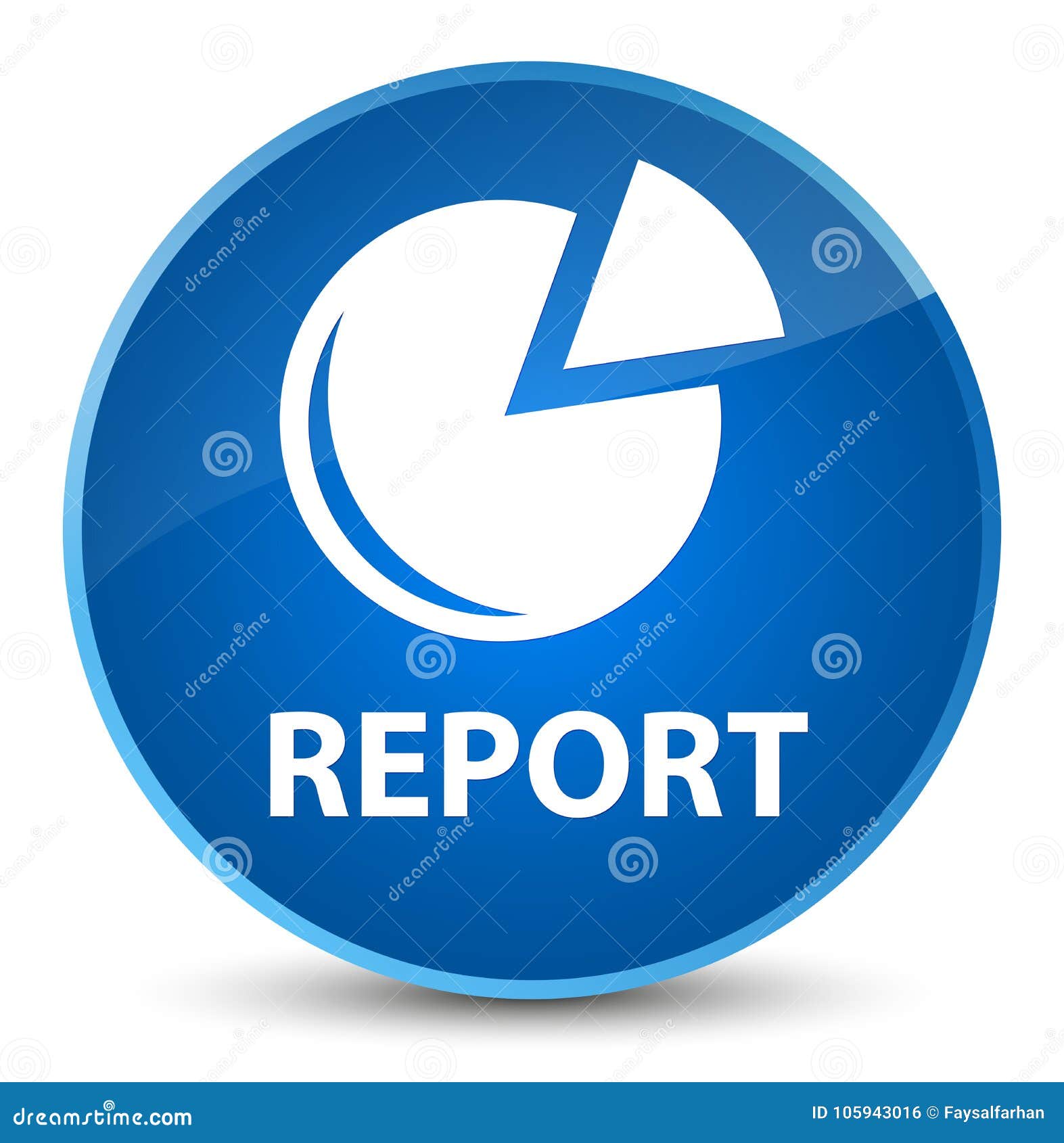 Report (graph Icon) Elegant Blue Round Button Stock Illustration ...