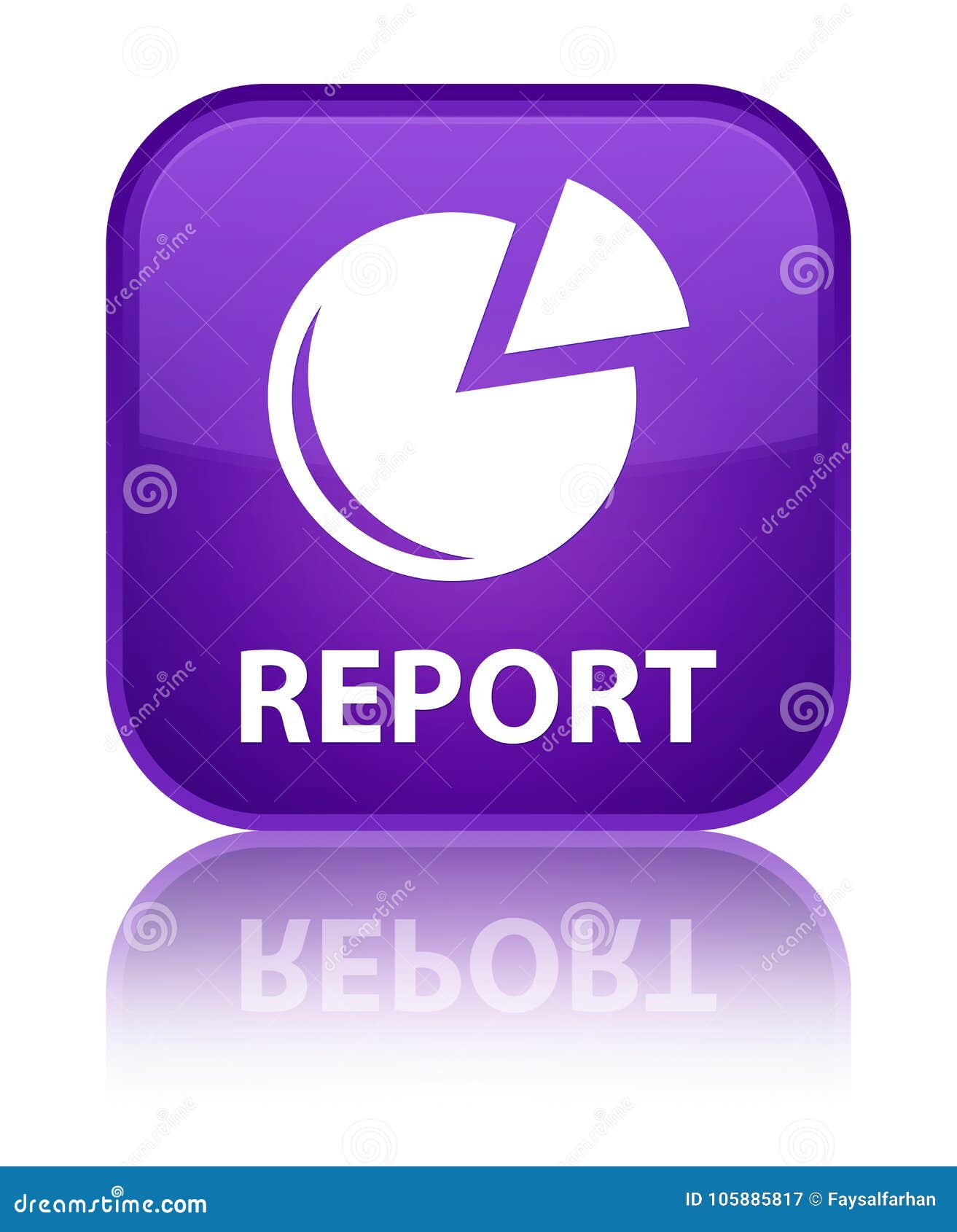 Report (graph Icon) Special Purple Square Button Stock Illustration ...