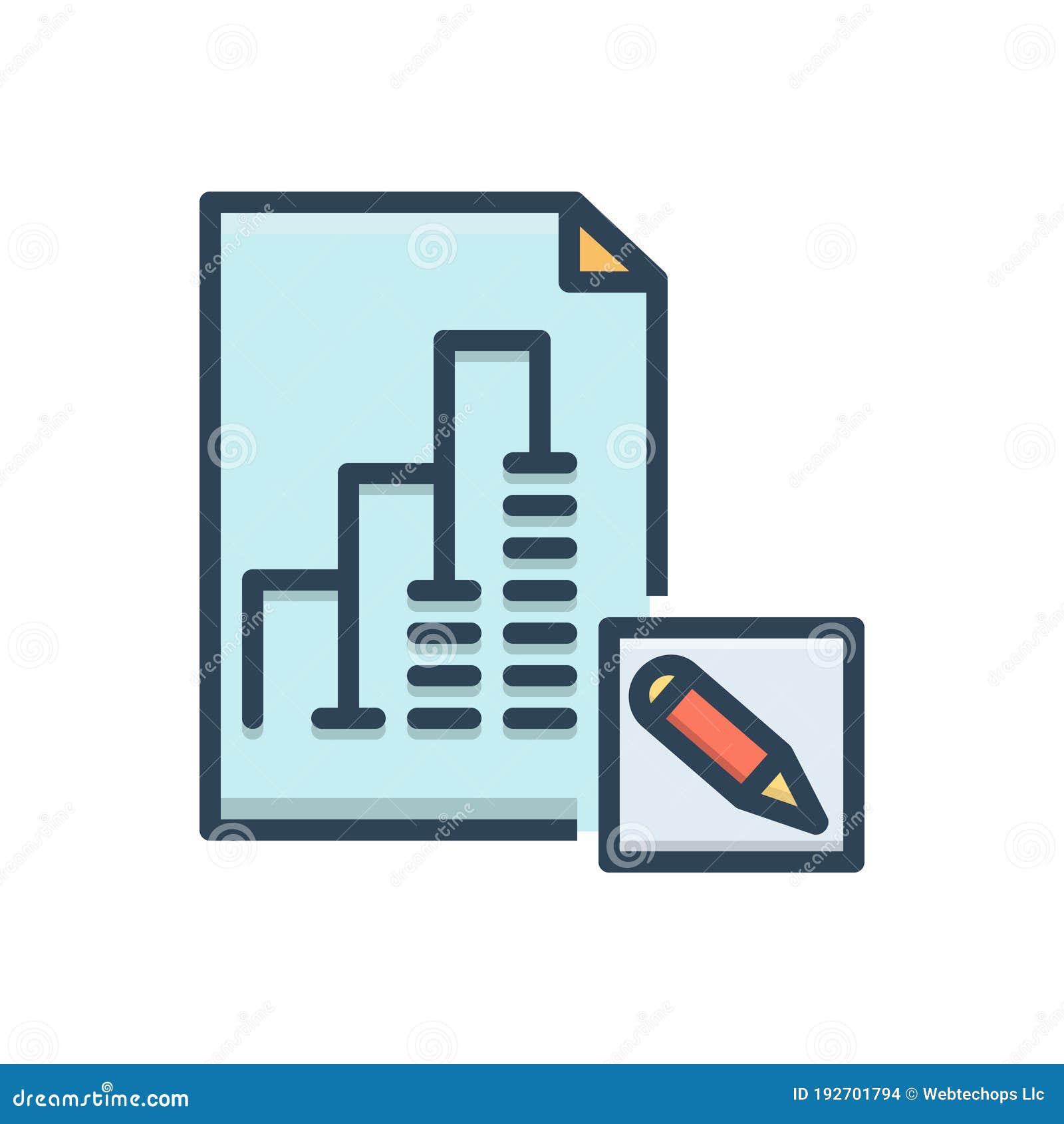 Color Illustration Icon for Report, Editor and Proofread Stock ...