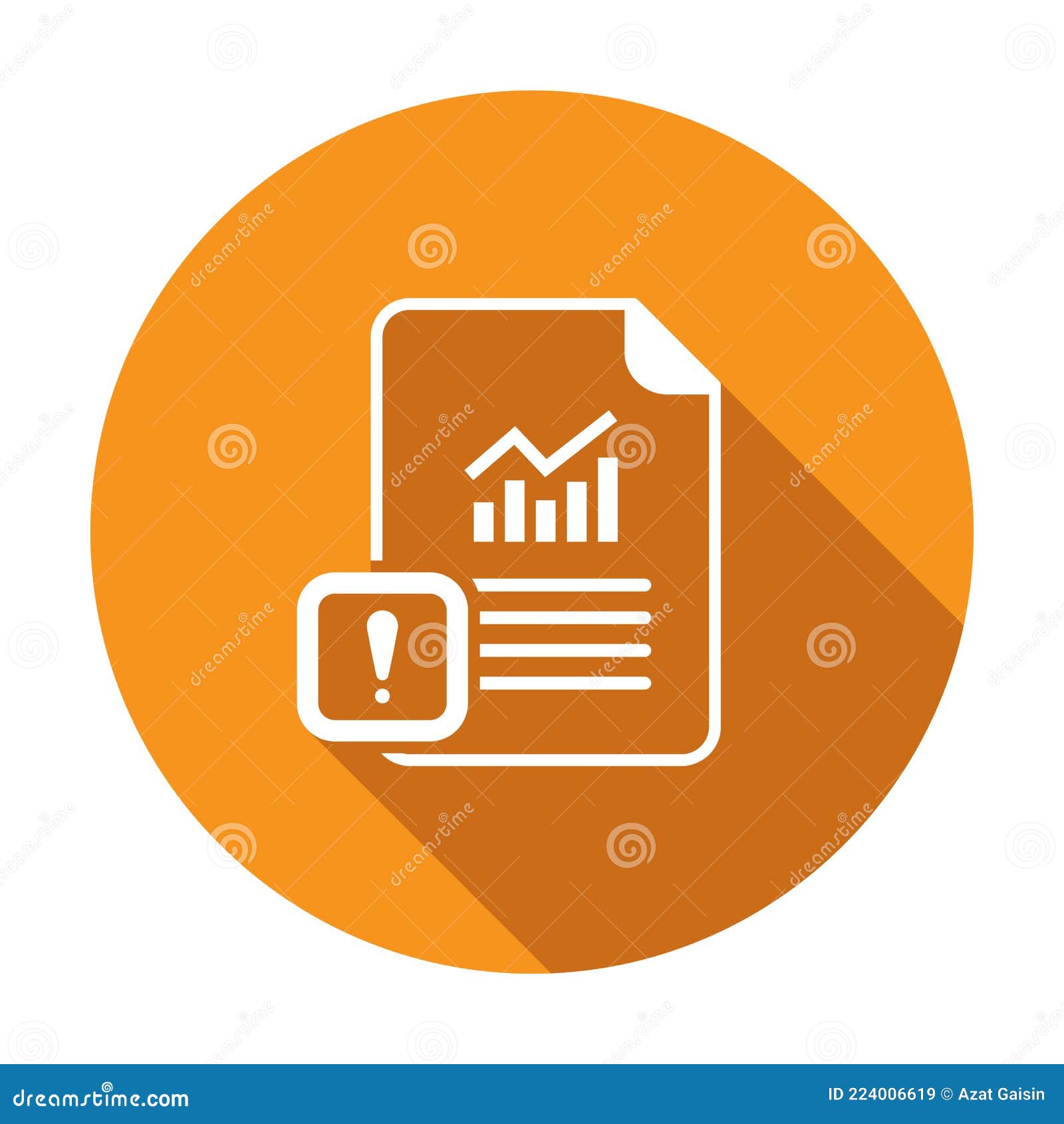 Report Icon with Exclamation Mark. Report Icon and Alert, Error, Alarm ...