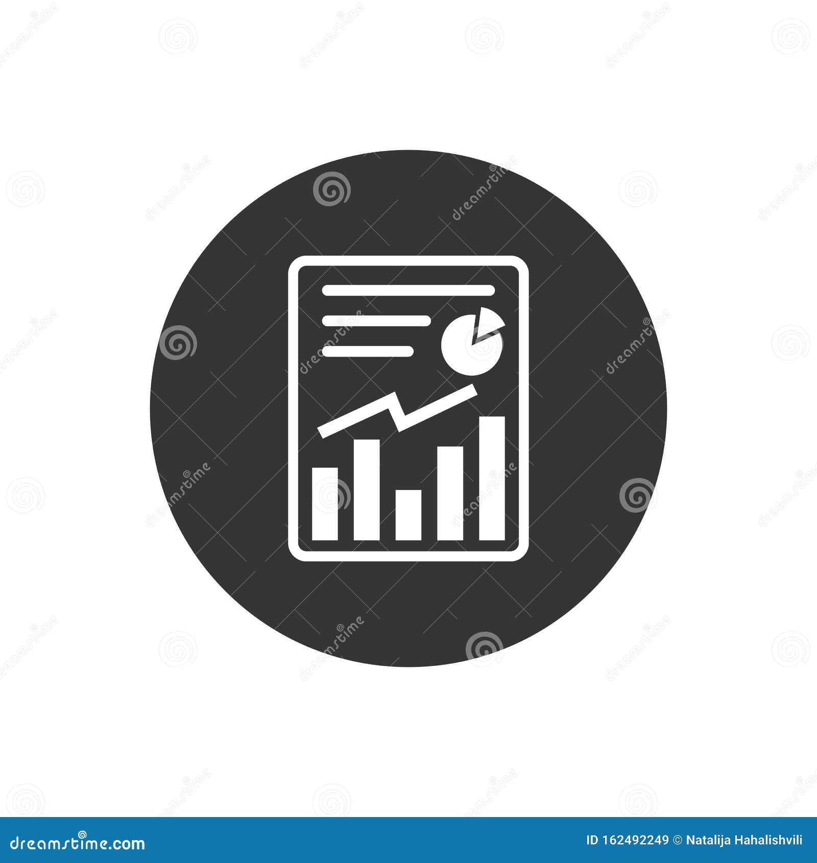 Report Icon in Flat Style. Accounting Symbol for Your Web Site Design ...