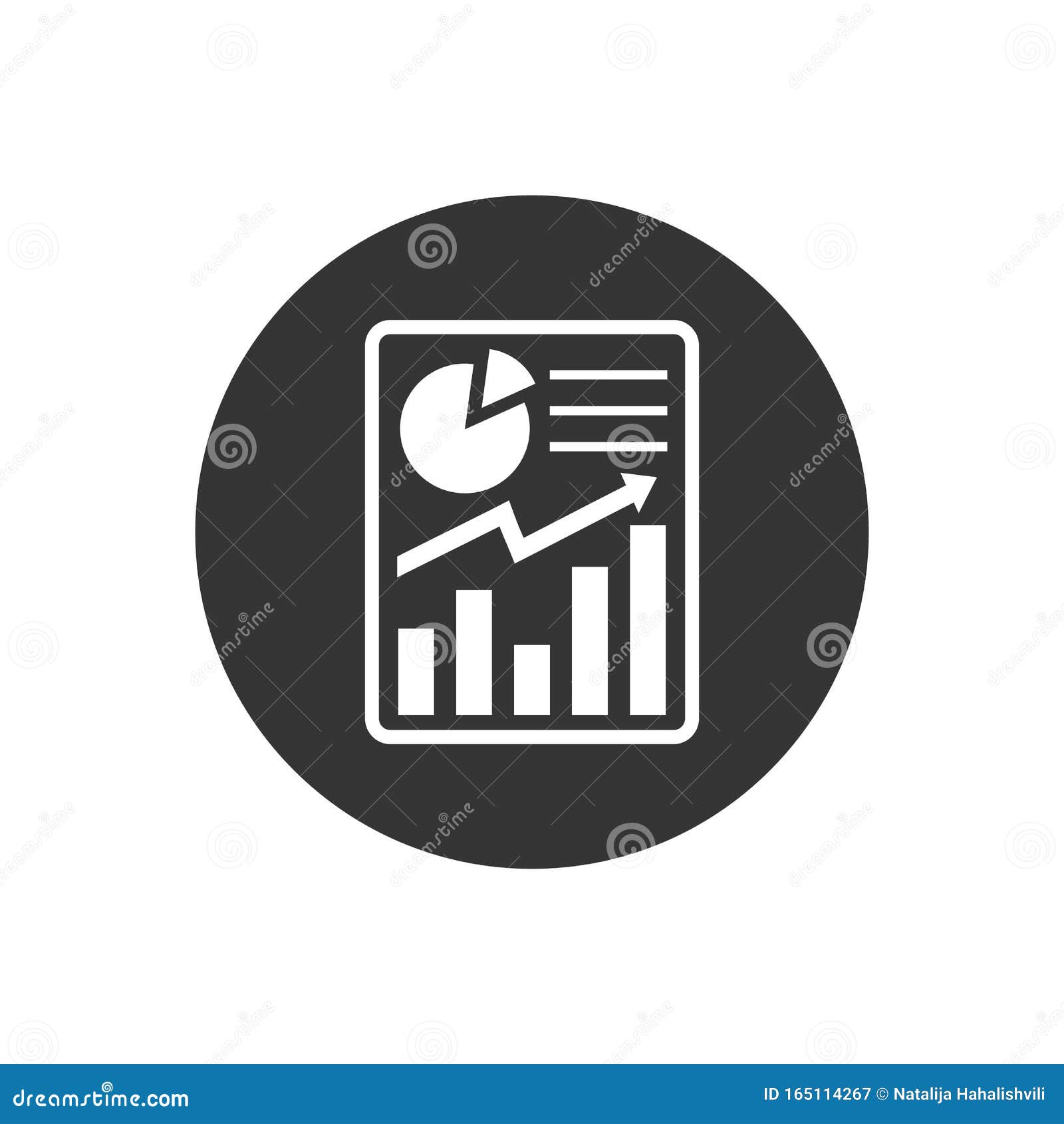 Report Icon in Flat Style. Accounting Symbol for Your Web Site Design ...