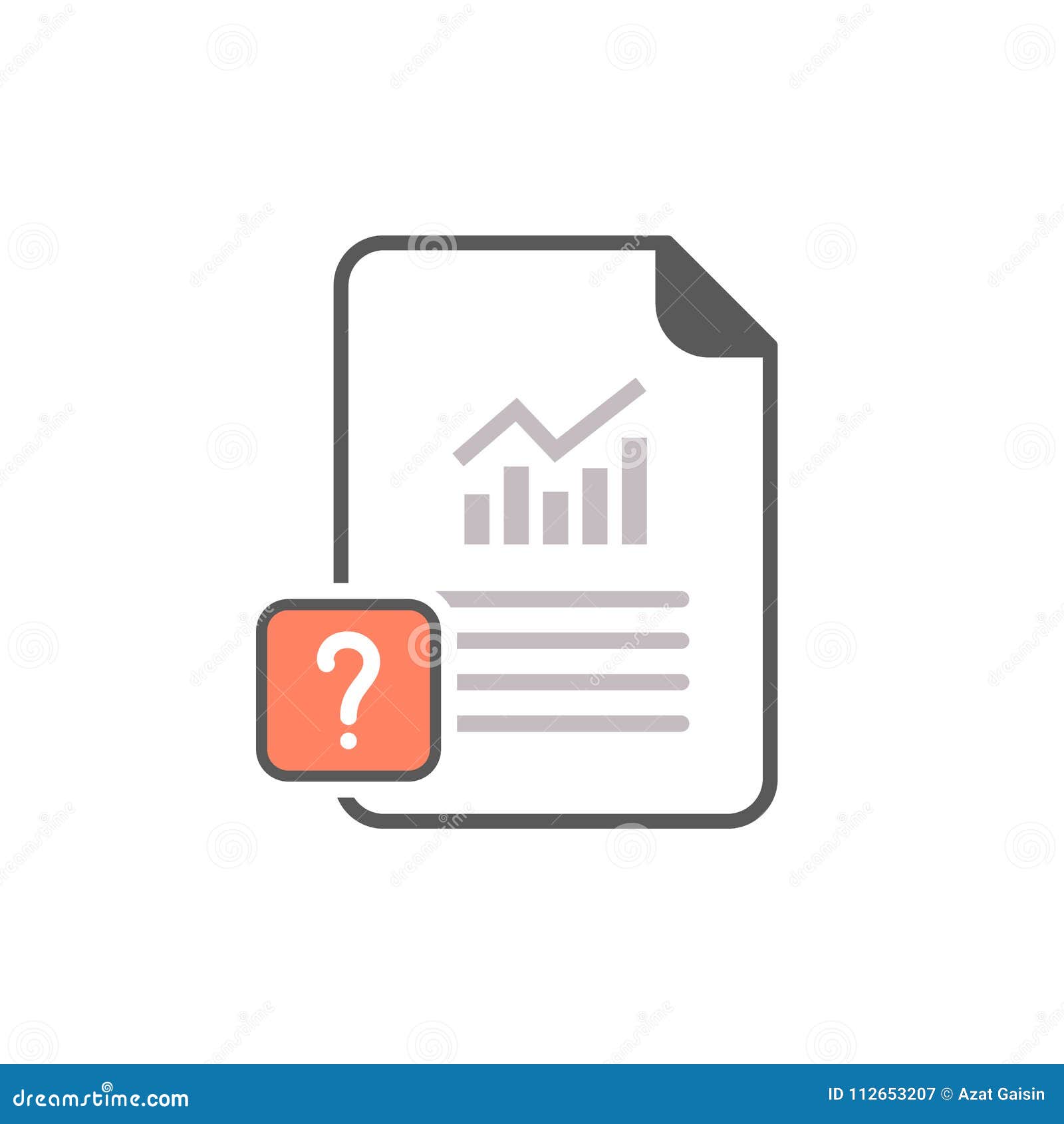 Report Icon with Question Mark. Report Icon and Help, How To, Info ...