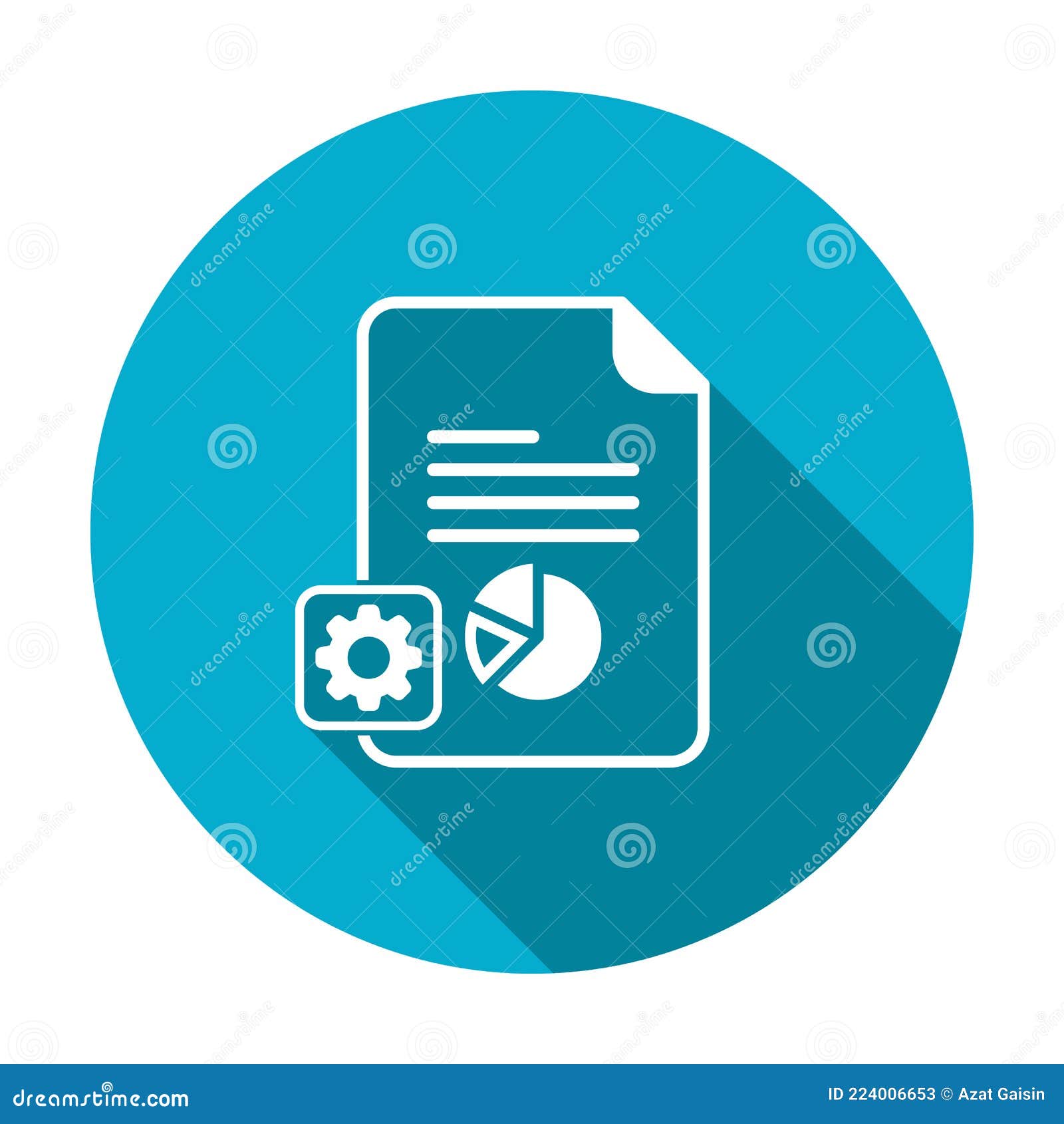 Report Icon with Settings Sign. Report Icon and Customize, Setup ...