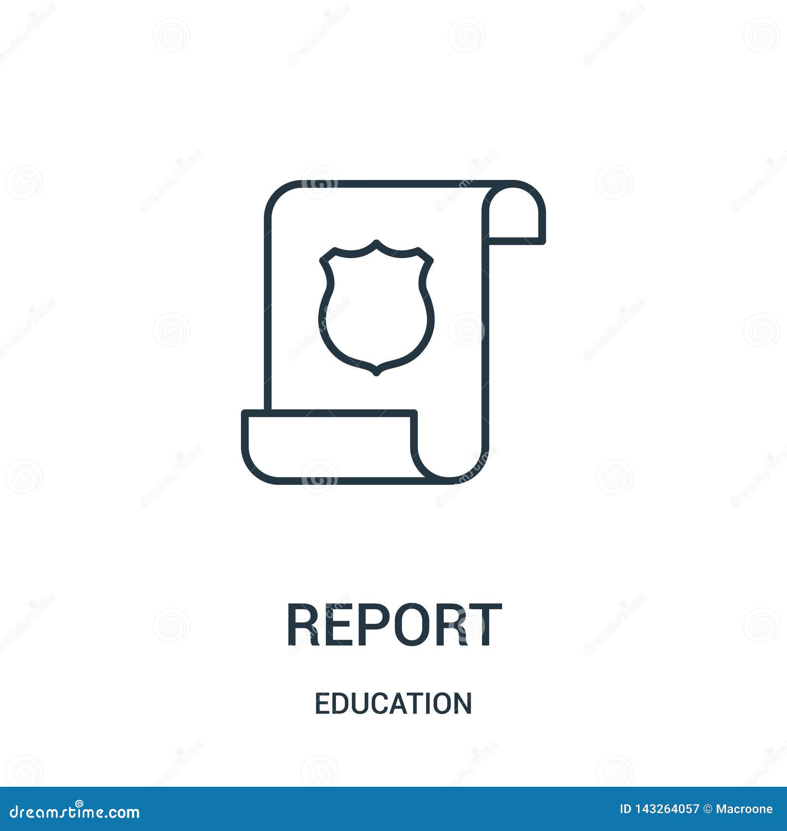 Report Icon Vector from Education Collection. Thin Line Report Outline ...