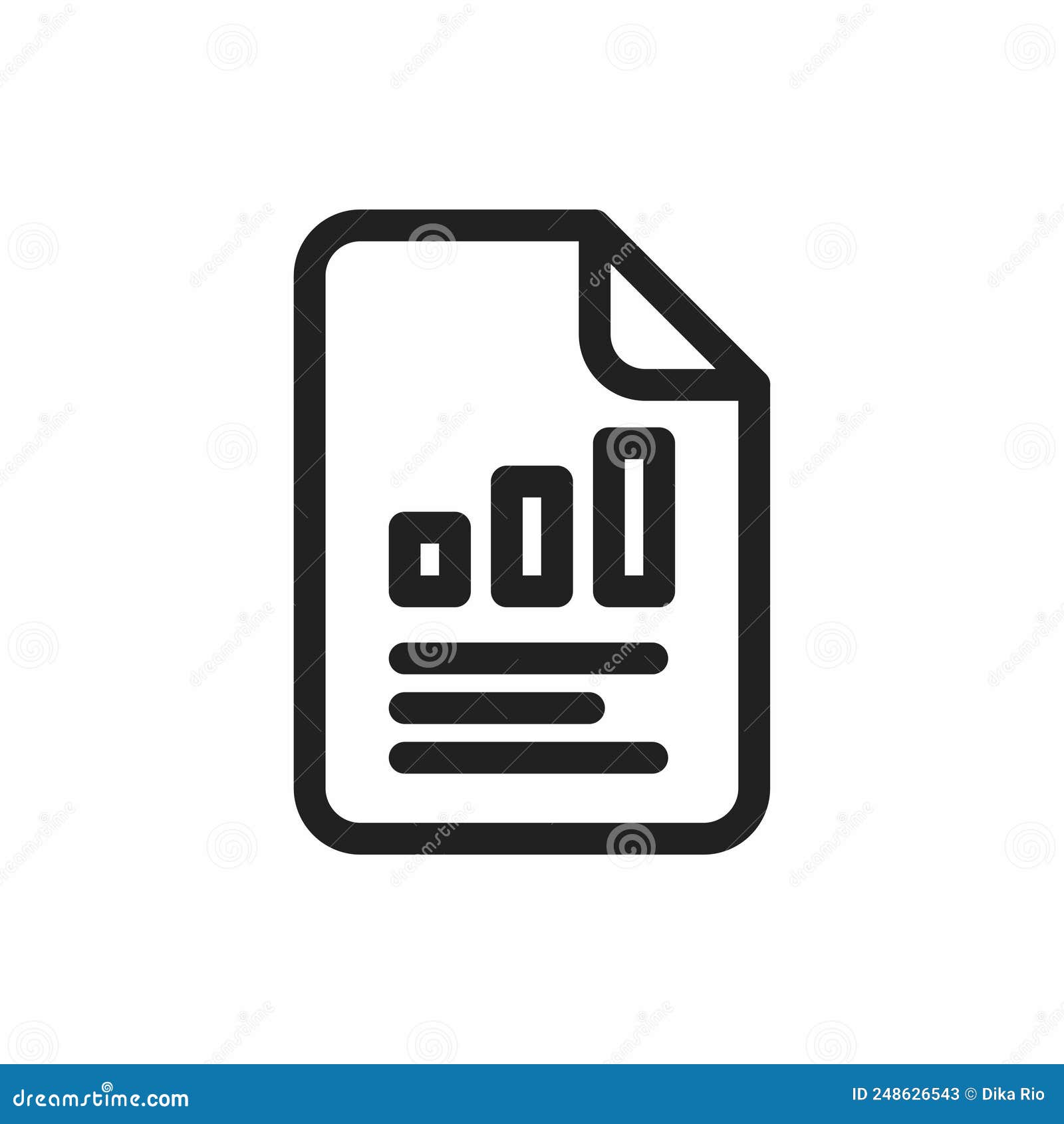 Report icon vector stock vector. Illustration of document - 248626543
