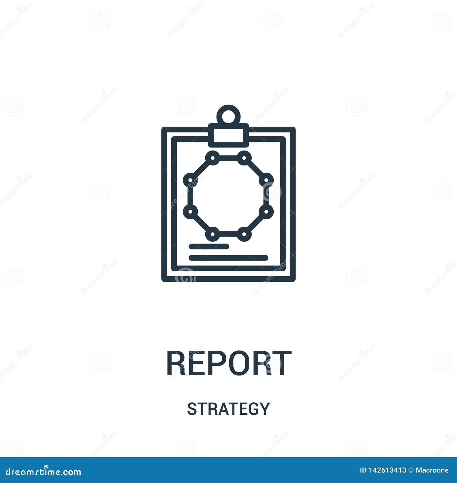 Report Icon Vector from Strategy Collection. Thin Line Report Outline ...