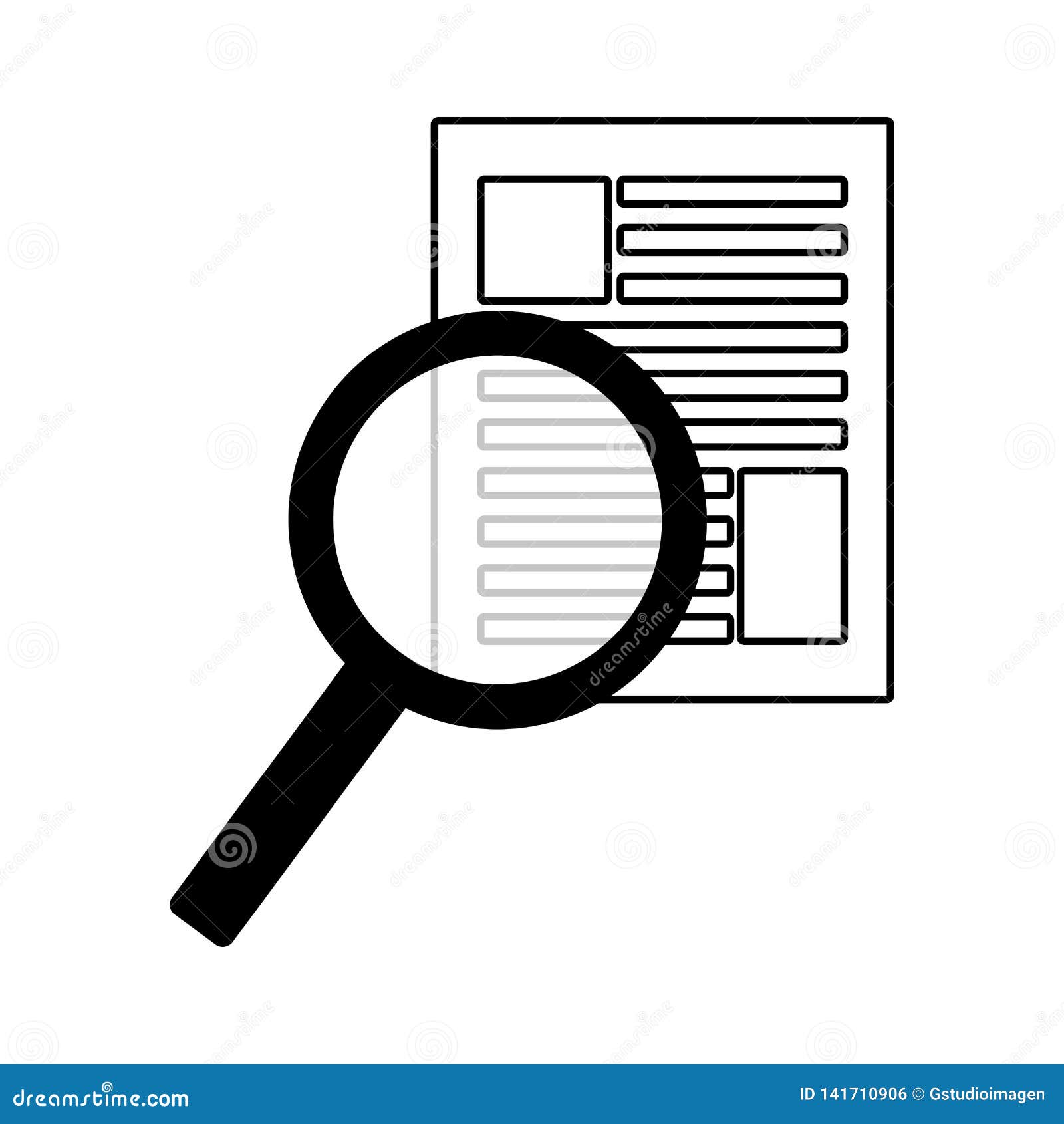 Report Magnifying Glass Medical Science Stock Vector - Illustration of ...