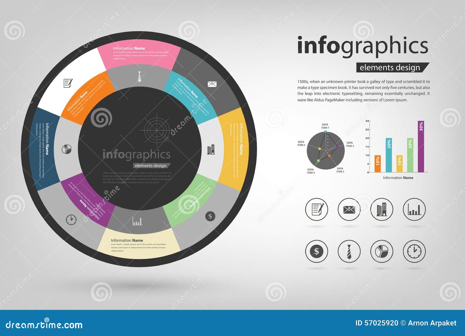 Report and Performance Infographic Stock Vector - Illustration of icon ...