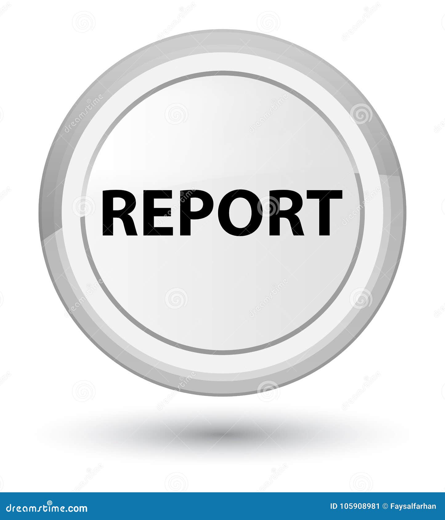 Report Prime White Round Button Stock Illustration - Illustration of ...