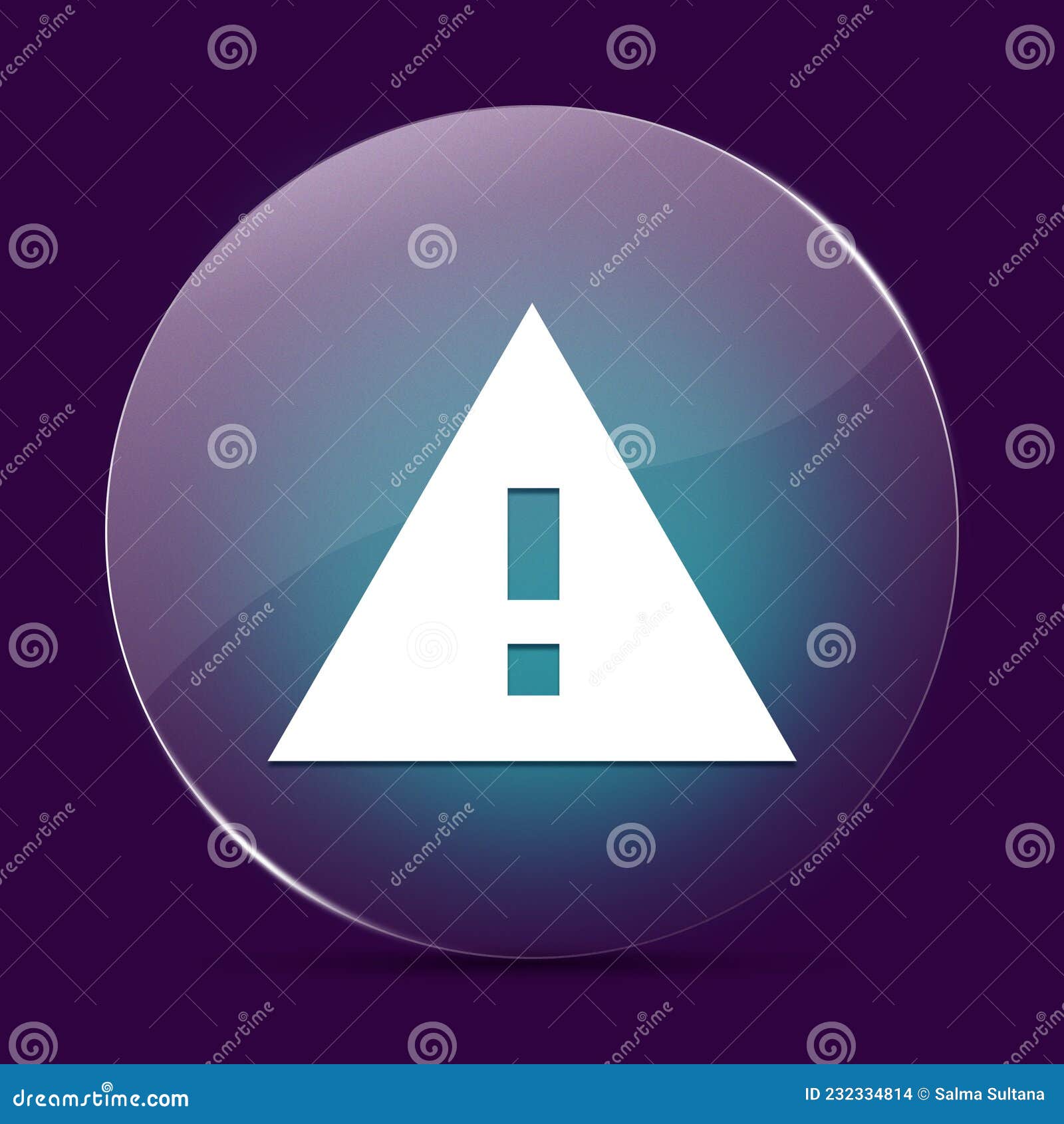 Report Problem Moonlight Glass Round Button Abstract on a Dark Purple ...