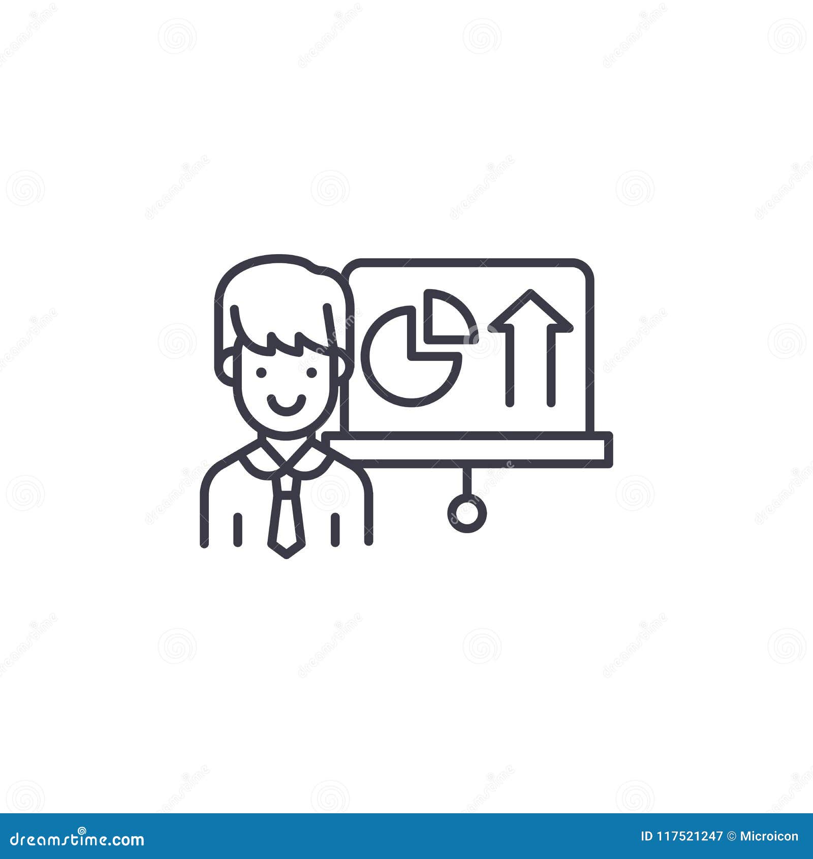 Report on Progress Linear Icon Concept. Report on Progress Line Vector ...